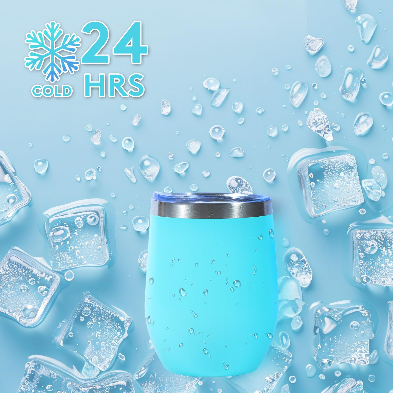 Snapklik.com : Dongni Stemless Insulated Wine Glass Tumbler,12 Oz ...