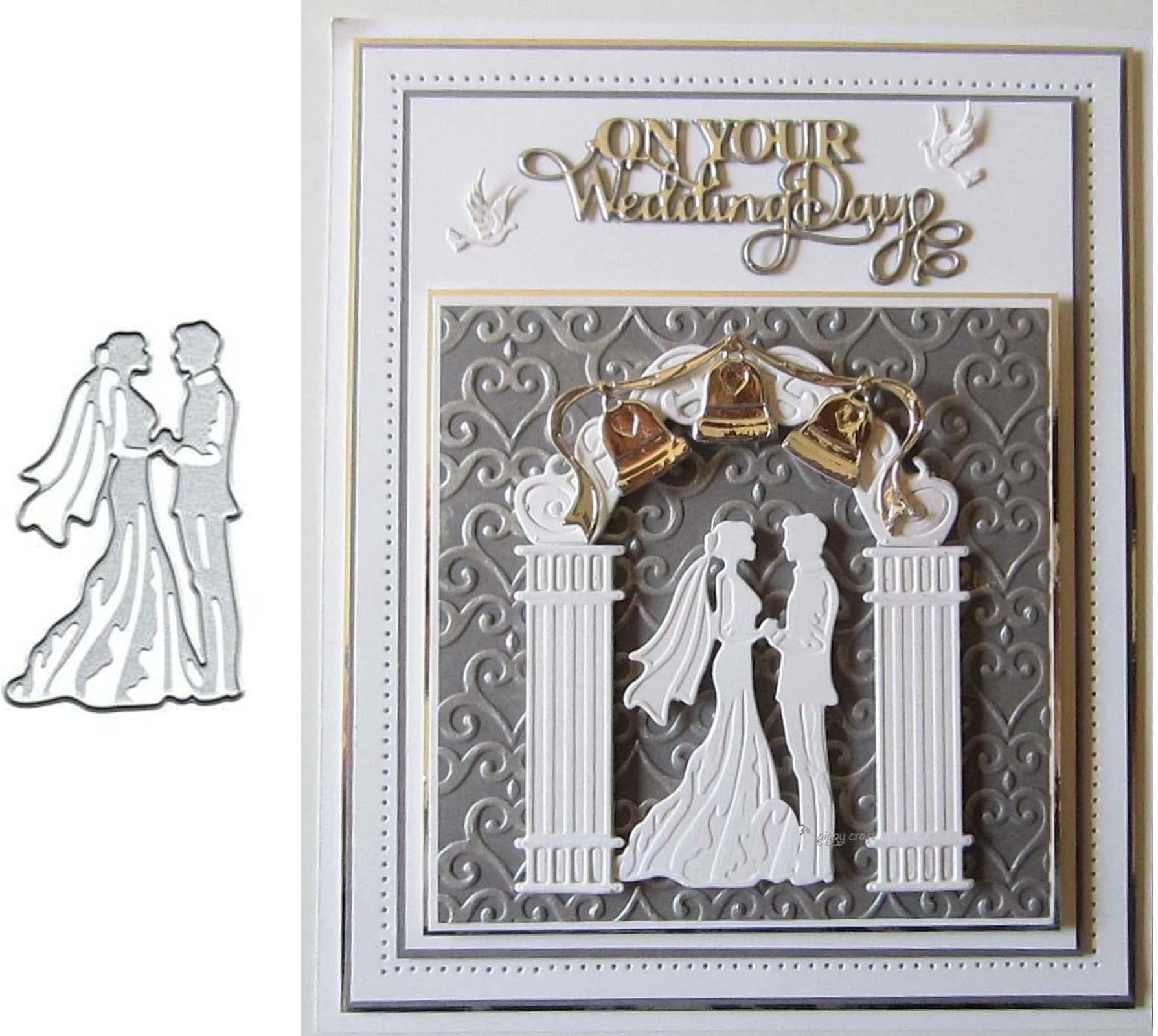 Amazon.com: Layered Stitched Diamonds Metal Die Cuts,Rhombus Diamond ...