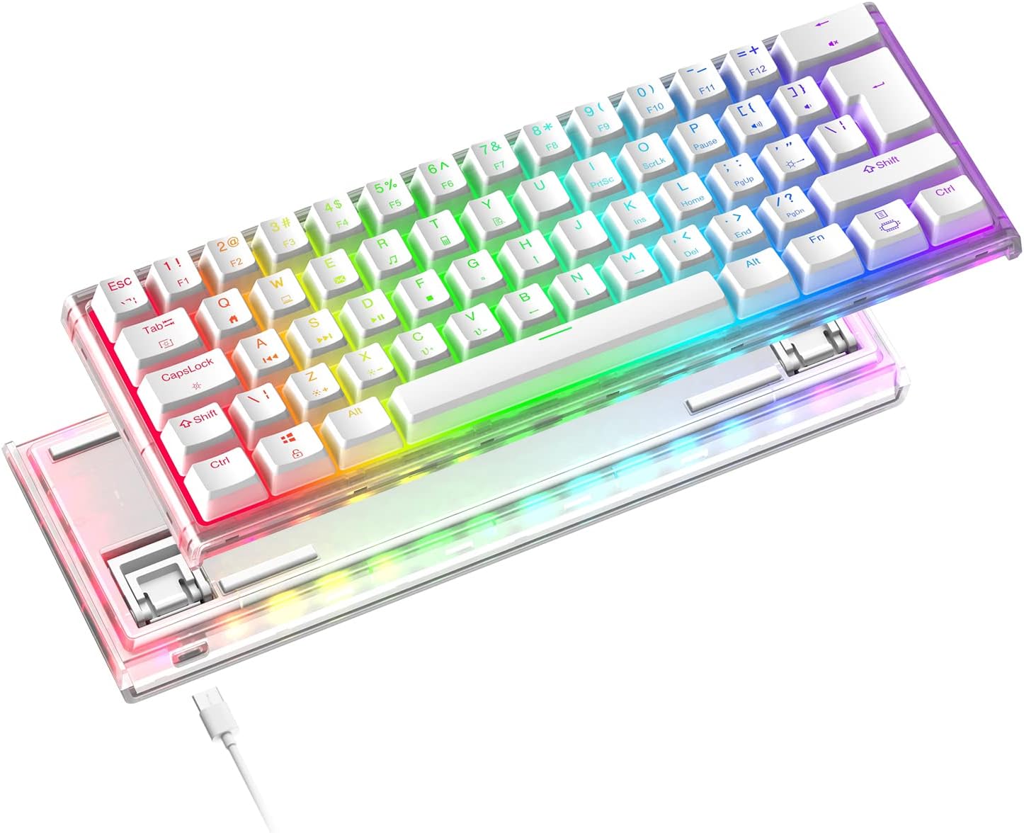 MAGIC-REFINER Wired Mechanical Keyboard, 60% Percent Gaming Keyboard ...