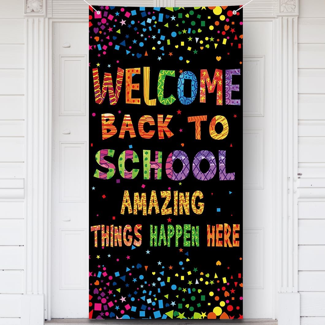 Amazon.com: Welcome Back To School Door Banner First Day of School ...