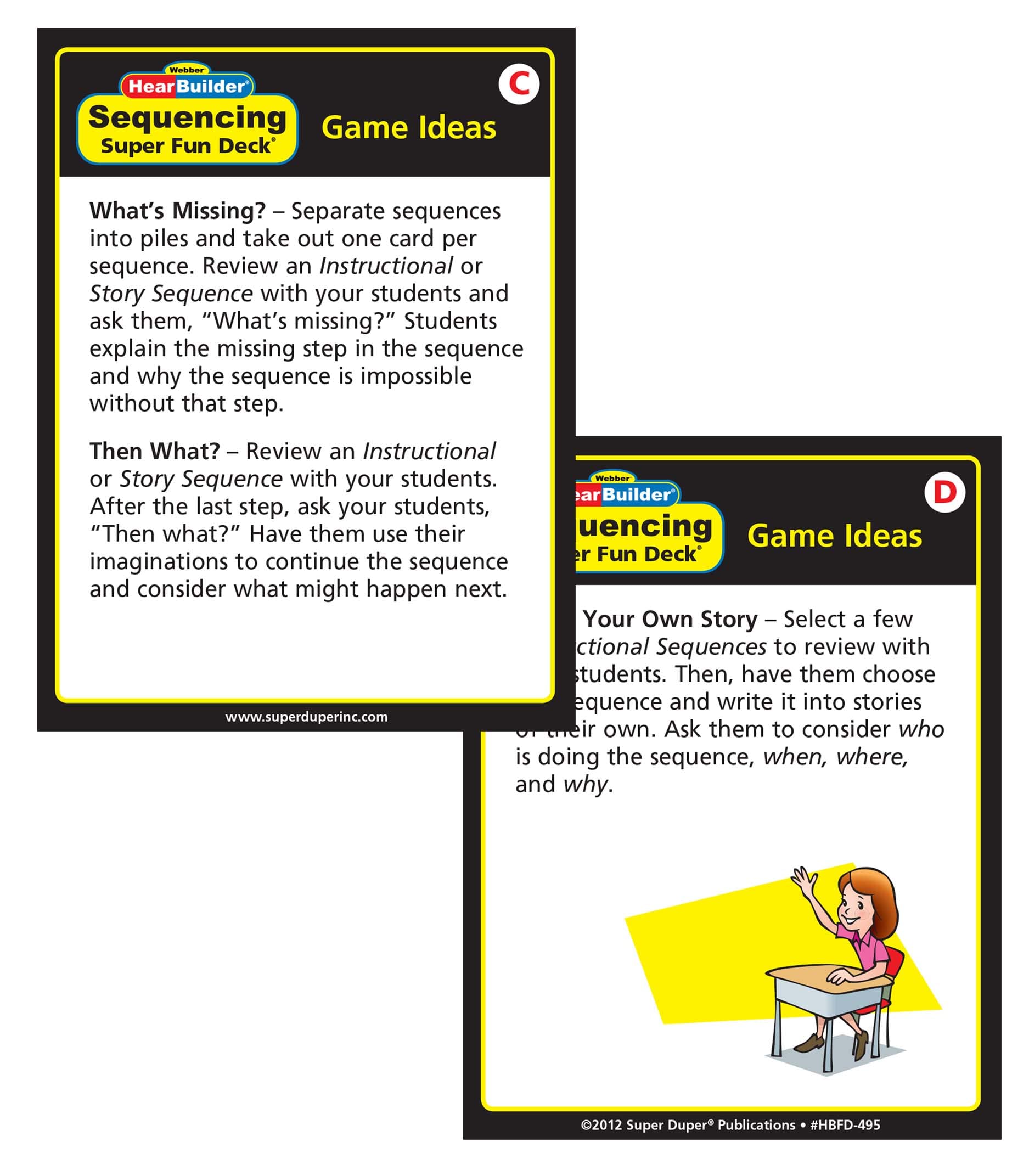 Buy Super Duper Publications | HearBuilder Sequencing Flash Card Fun Deck | Educational Learning ...