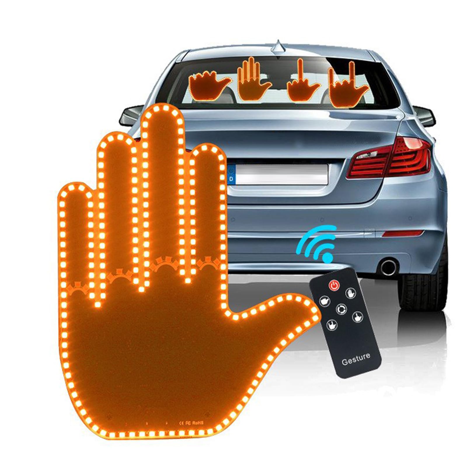 Road Mate Hand, Roadmate Hand Light, Led Finger Flicker Light, Car Mood ...