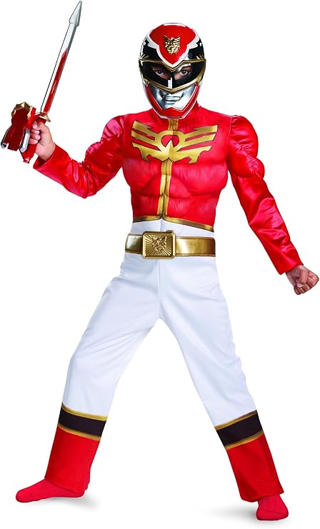 Amazon.com: Disguise Power Ranger Megaforce Red Ranger Boy's Muscle ...
