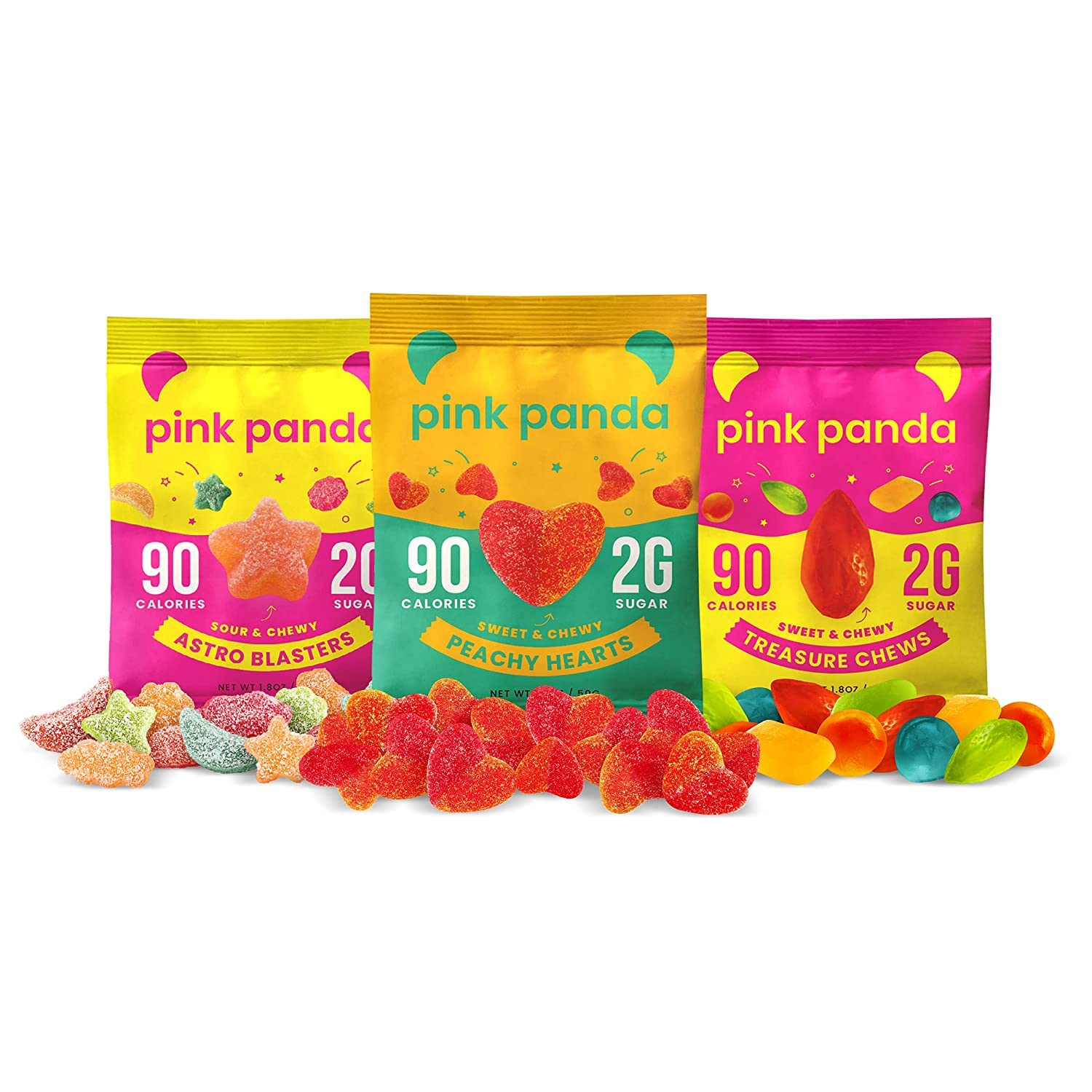 Amazon.com : Pink Panda Sour Gummies Vegan Candy – Gluten Free Low ...