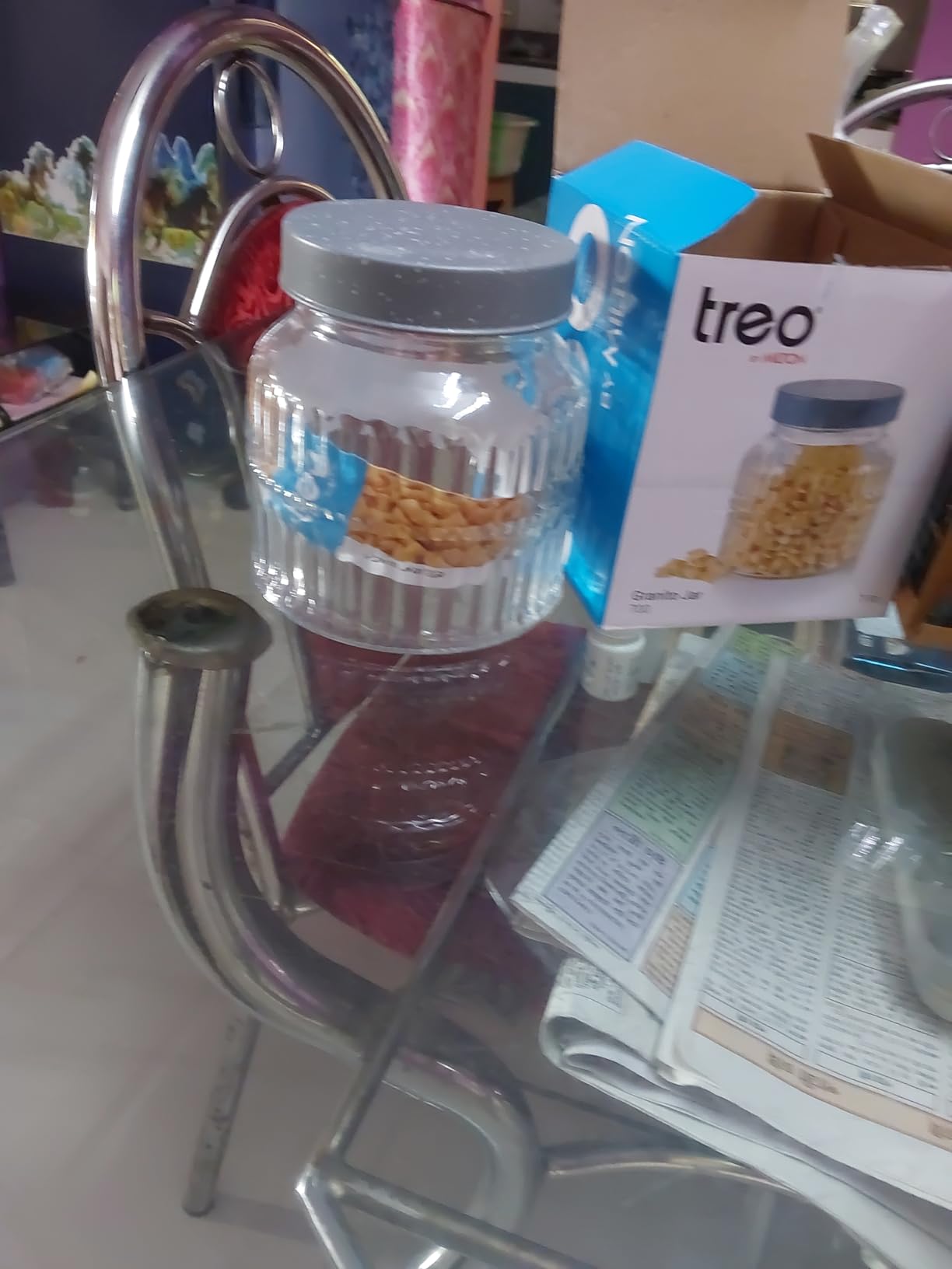 Buy Treo By Milton Granito Jar 700 with Granite Finish Steel Lid Set of ...