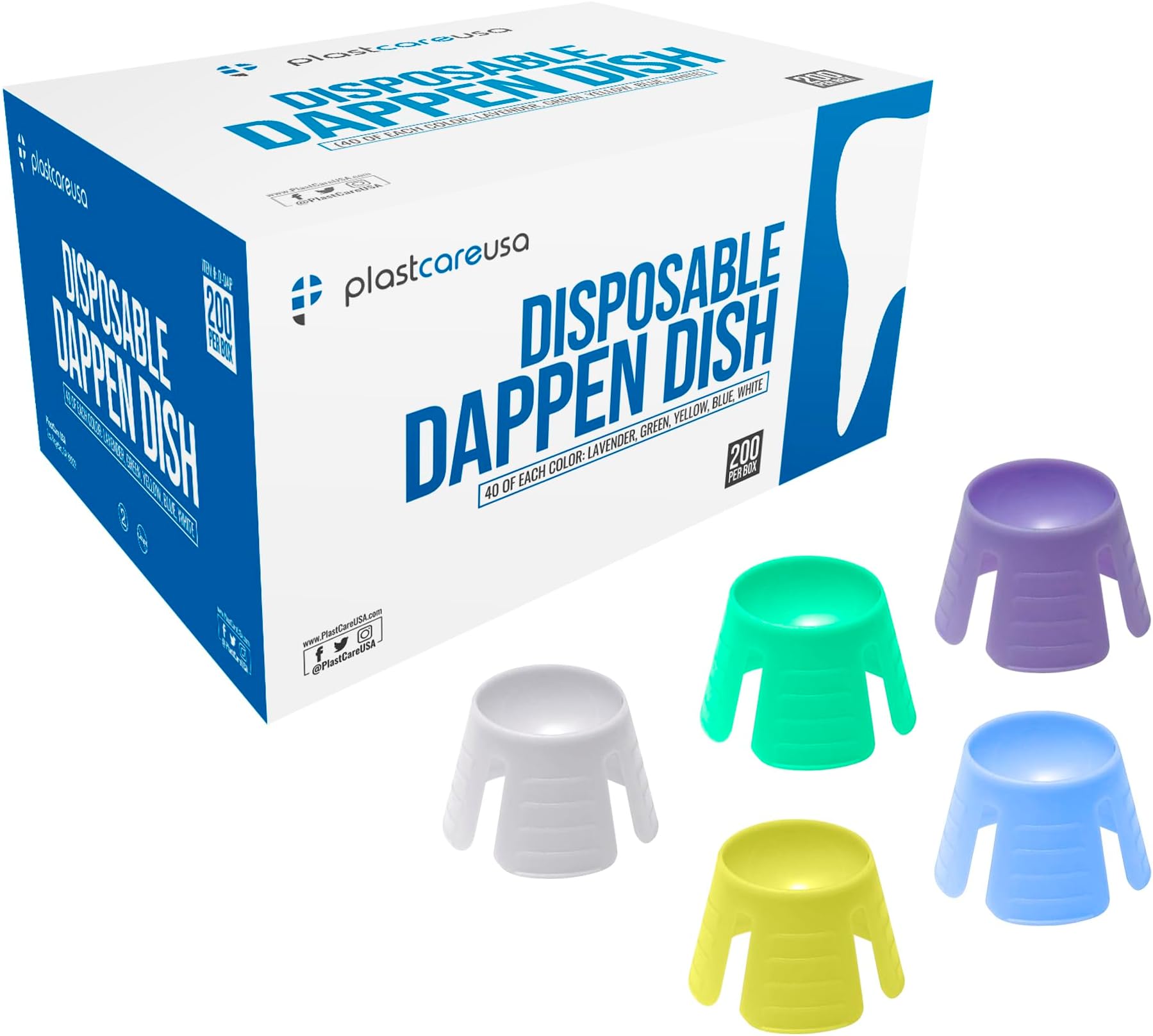 Amazon.com: 200 PlastCare USA Assorted Dappen Dish, Disposable Small ...