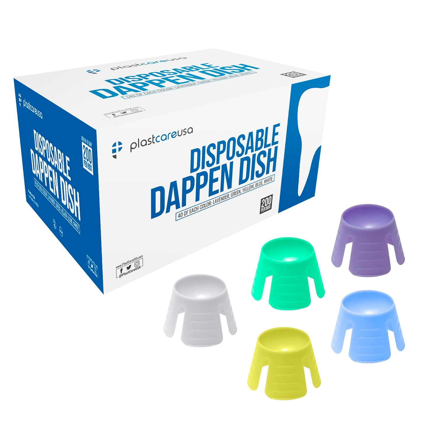 Amazon.com: 200 PlastCare USA Assorted Dappen Dish, Disposable Small ...
