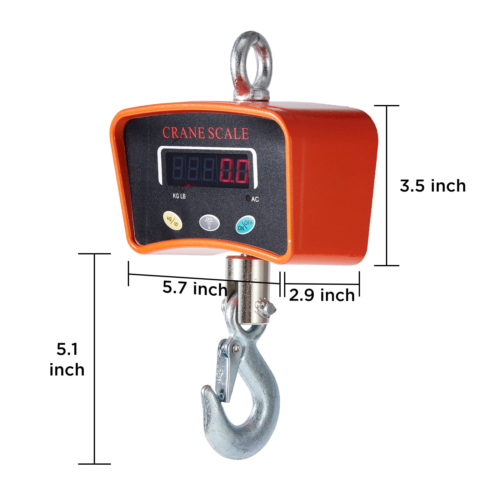 Snapklik.com : Kweetle Upgraded 1000lb/500Kg Digital Hanging Scale
