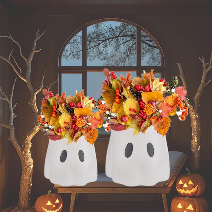 Amazon.com: Ghost Bucket Decor,Ghost Planter Pot,Halloween Ghost ...
