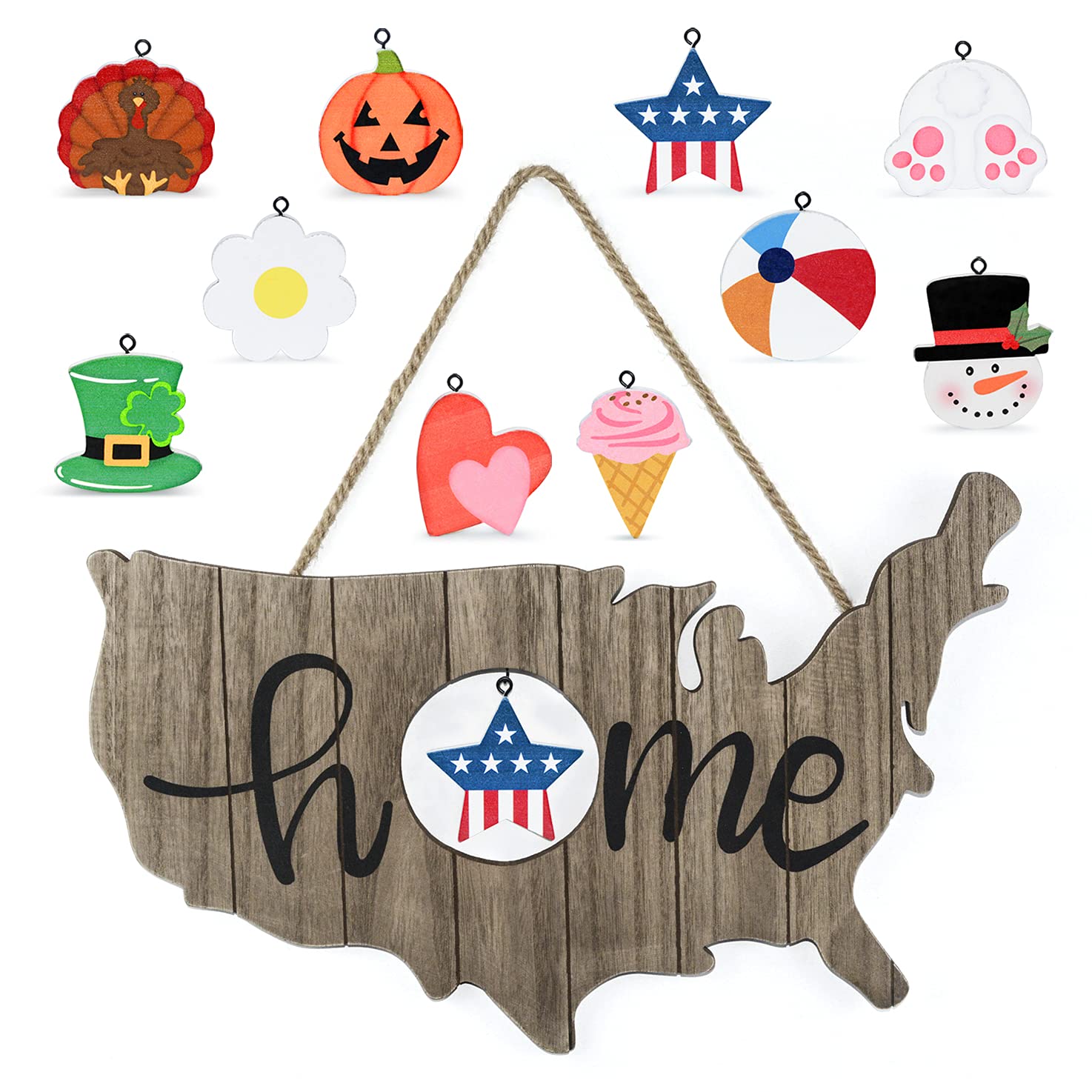 Buy Winder Home Sign Interchangeable Seasonal Welcome Sign Family Sign ...