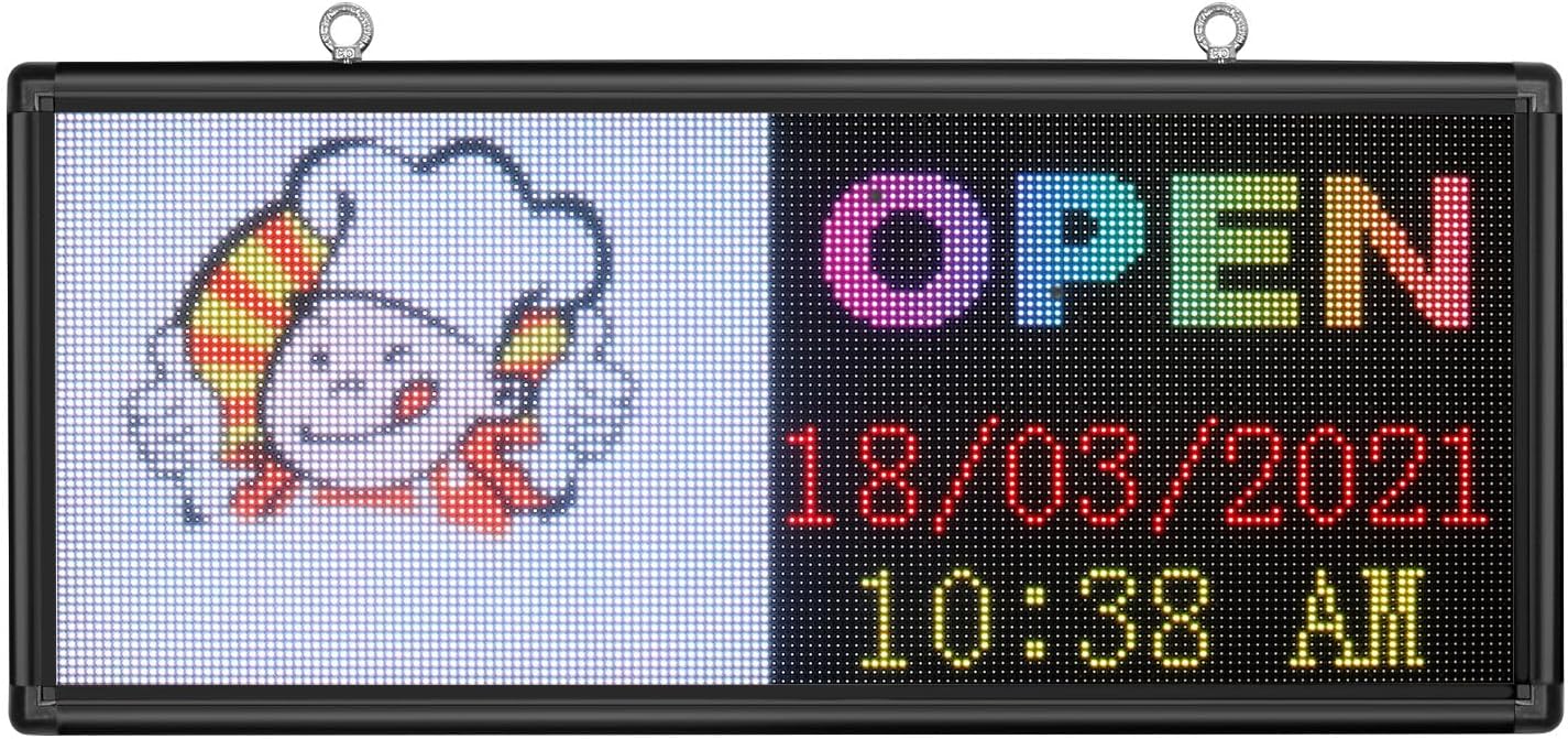 Amazon.com : P6 Programmable Led Sign Display Outdoor Digital Open ...
