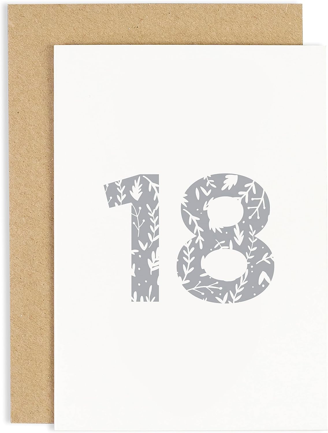 Old English Co. 18th Birthday Card for Him Her - Flora Age Number Card ...