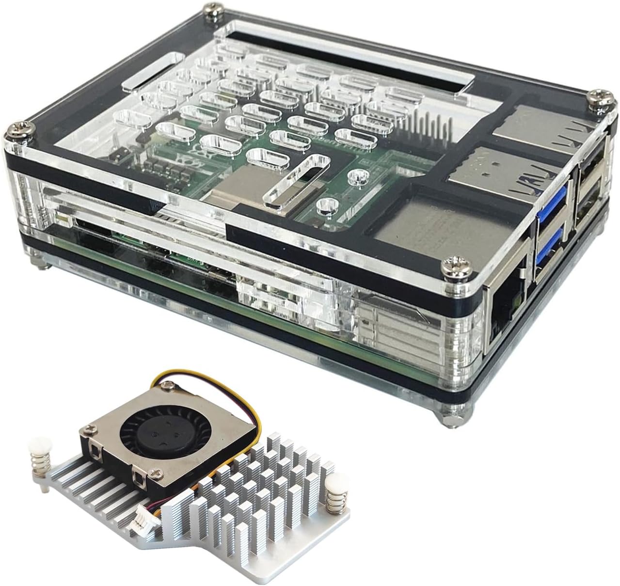 Amazon.com: Raspberry Pi 5 Case, 5 Layers Acrylic Case for Raspberry Pi ...