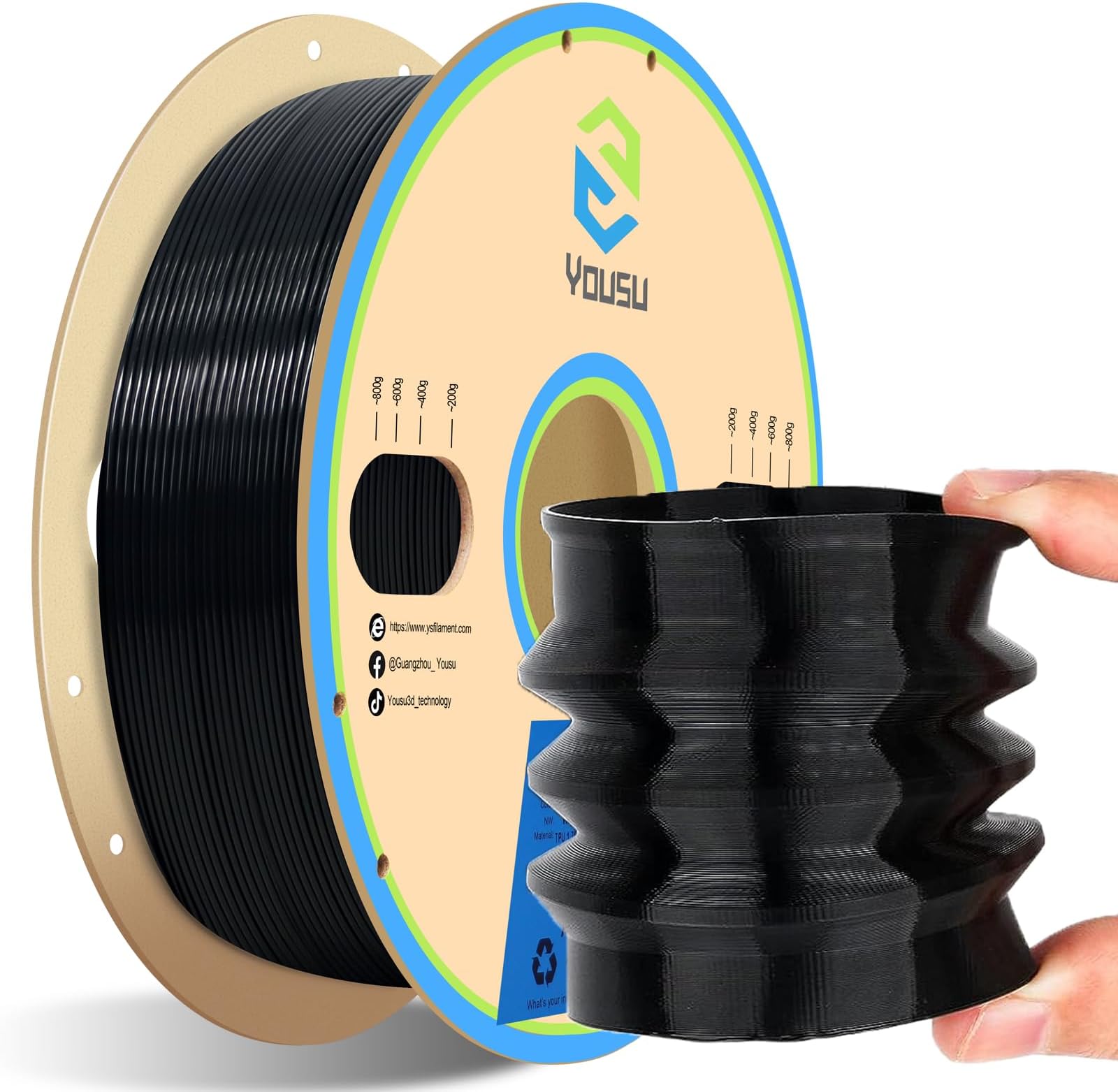 SUNLU TPU Filament,1KG Flexible 95A TPU Filament pour Imprimante 3D 1 ...