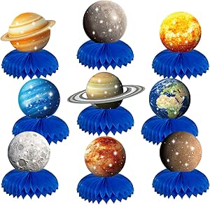 Frypeas Solar System Theme Honeycomb Centerpieces Table Topper， Outer ...