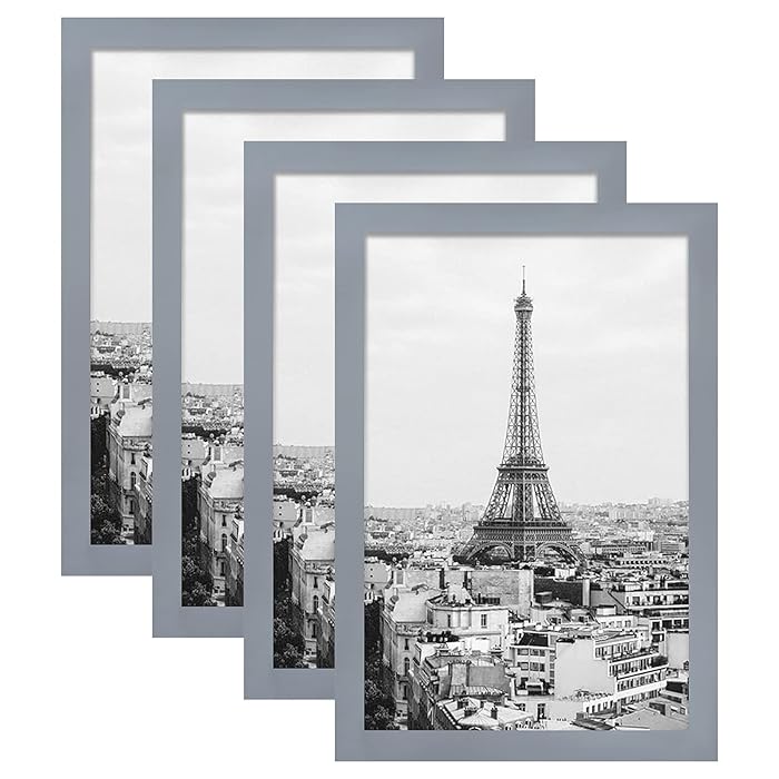 Buy BLEUM CADE 8x12 Picture Frames 4 Pack, Made of Solid Wood Display ...