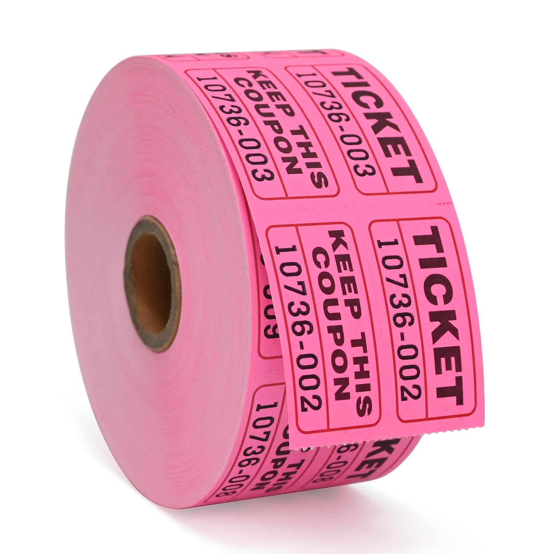 Snapklik.com : 1000 Raffle Tickets,Neon Pink,Self Adhesive,Double Rolls ...