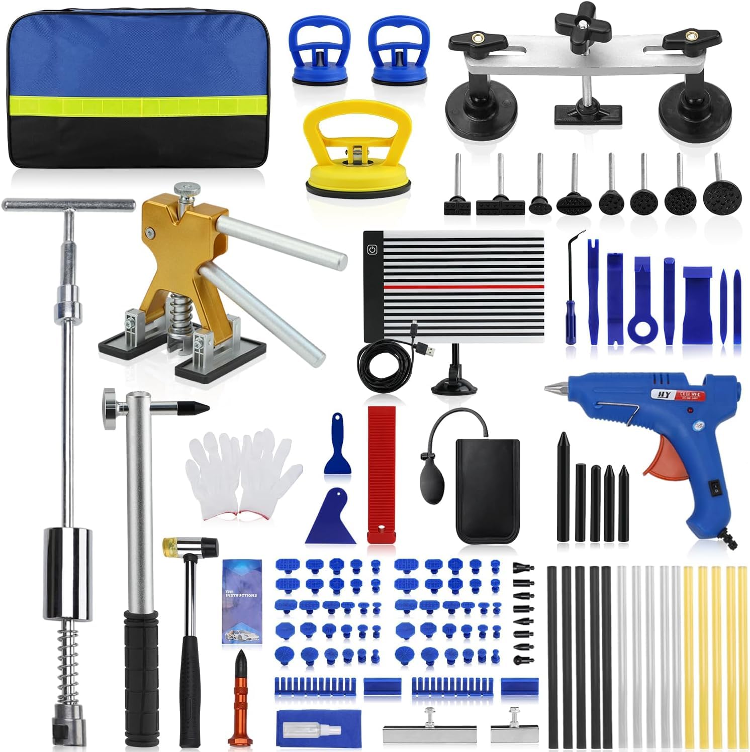 Snapklik.com : 128PCS Auto Body Dent Repair Kit