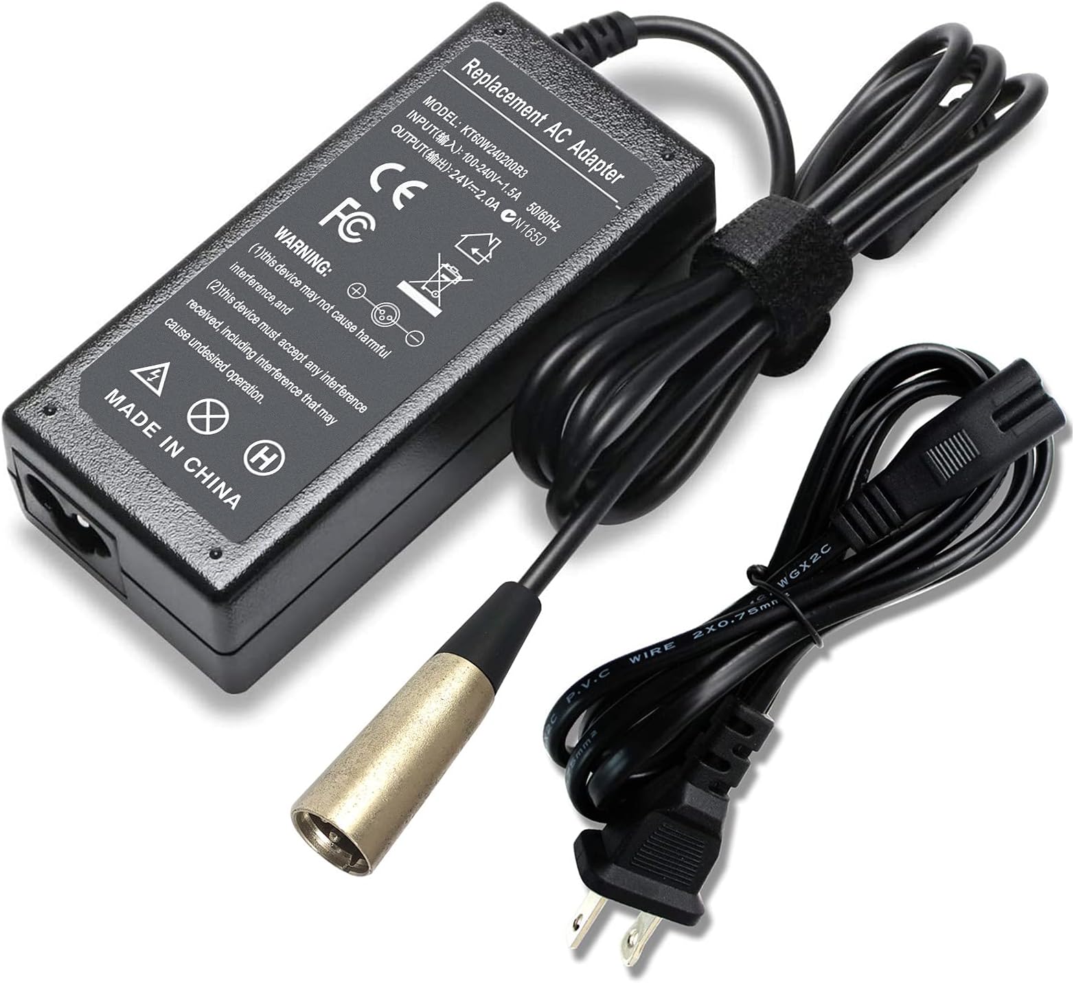 Amazon.com: 24V 2A Electronic Scooter Battery Charger for Go-Go Elite ...