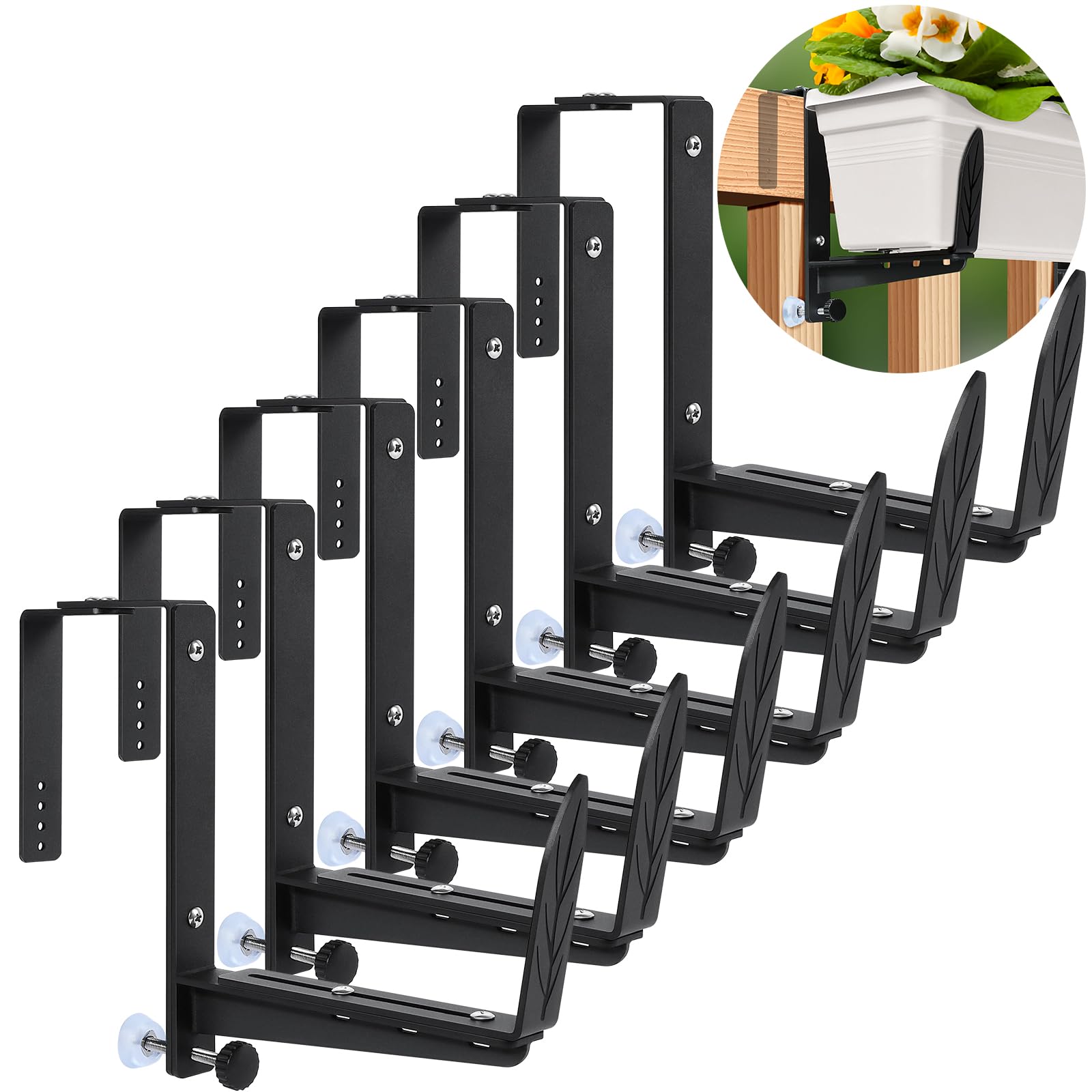 Amazon.com : Window Box Brackets, Adjustable Planter Box Brackets ...