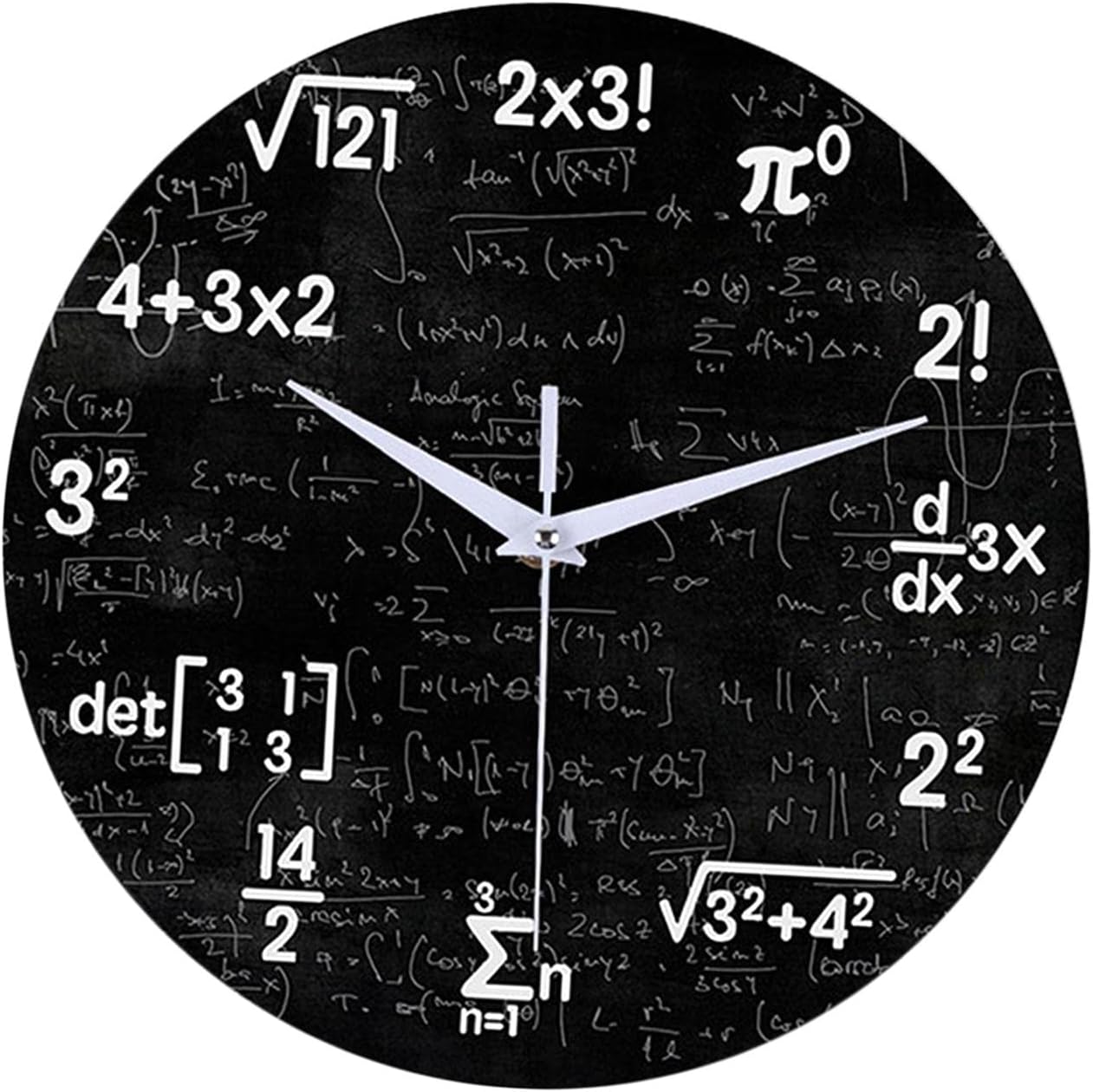 Amazon.de: Syfunlv Verschlüsselte Wanduhr Mute Wanduhr 12 Zoll,Mathematische Uhr,Chemie ...