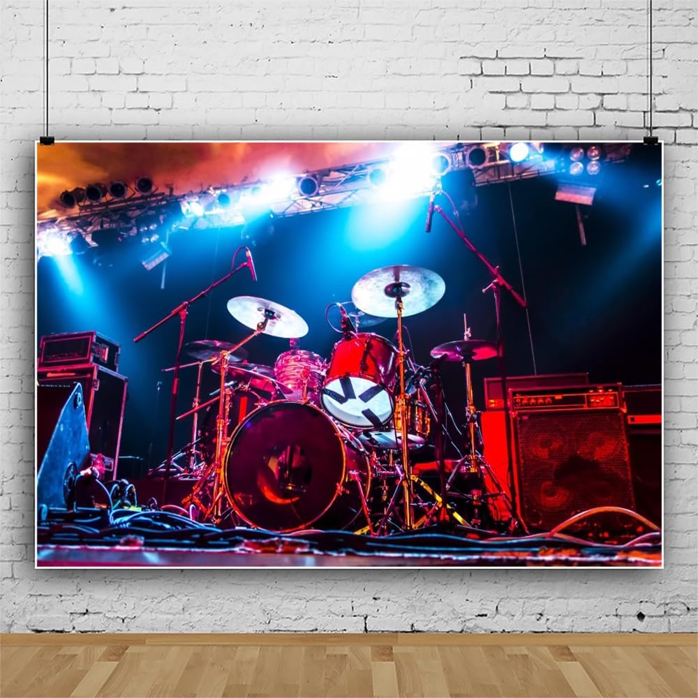 Amazon.com: Leowefowa 15x8ft Vinyl Photography Background Concert ...