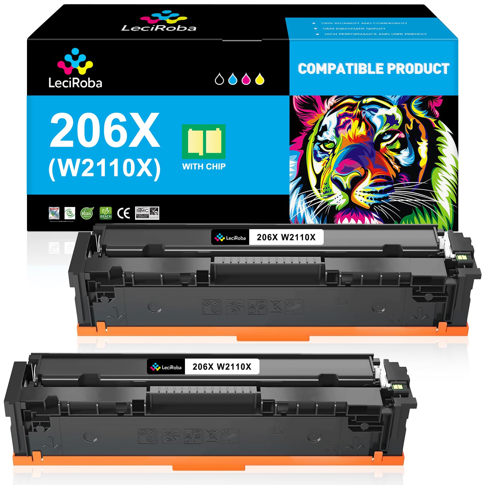 Amazon.com: LeciRoba 206X Compatible Replacement for HP 206X W2110X ...