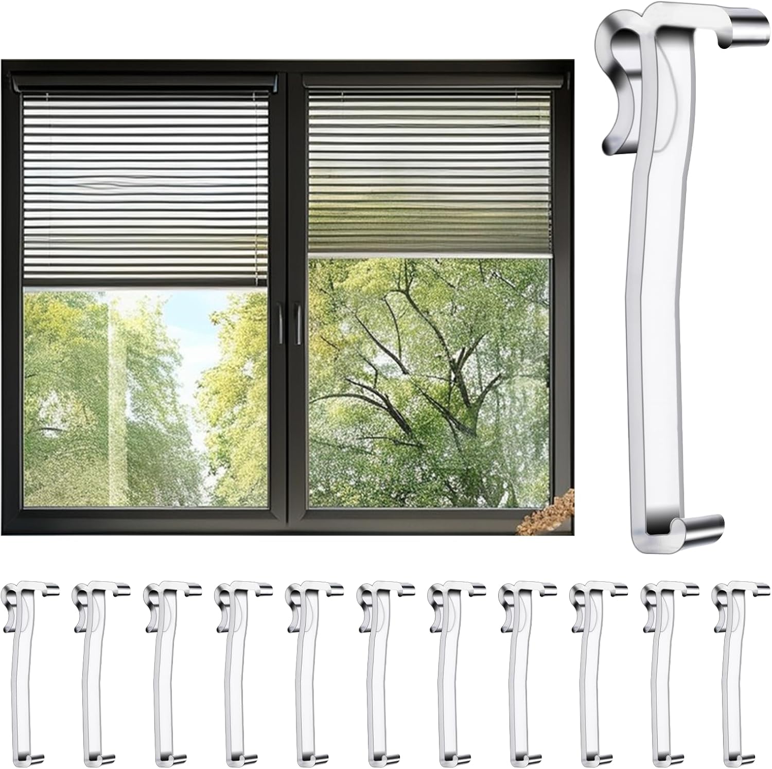 Amazon.com: 3.25 Inch 12PCS Valance Clips for Blinds, Clear Plastic ...