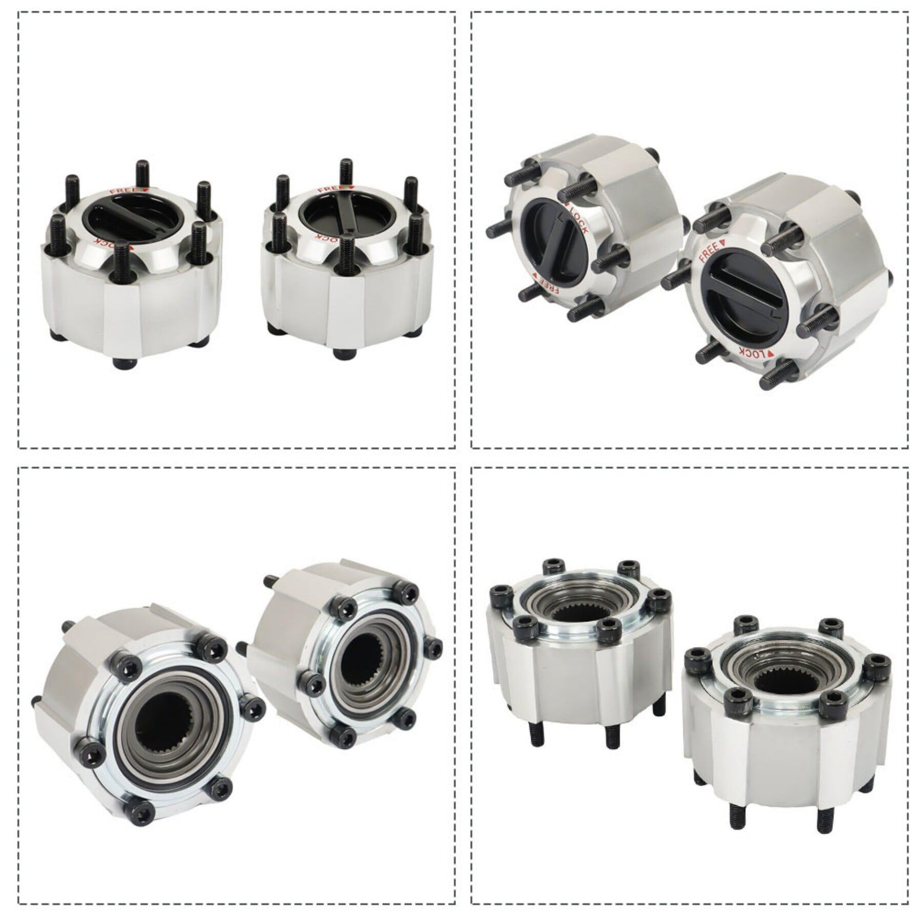 Snapklik.com : 1 Pair Manual Locking Hubs 28 Splines Replacement For ...