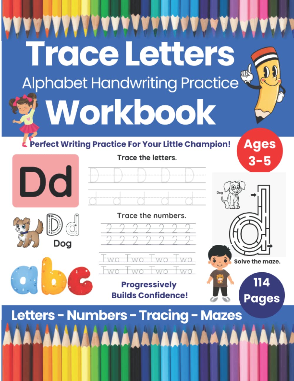 Amazon | Trace Letters - Alphabet Handwriting & Number Practice ...