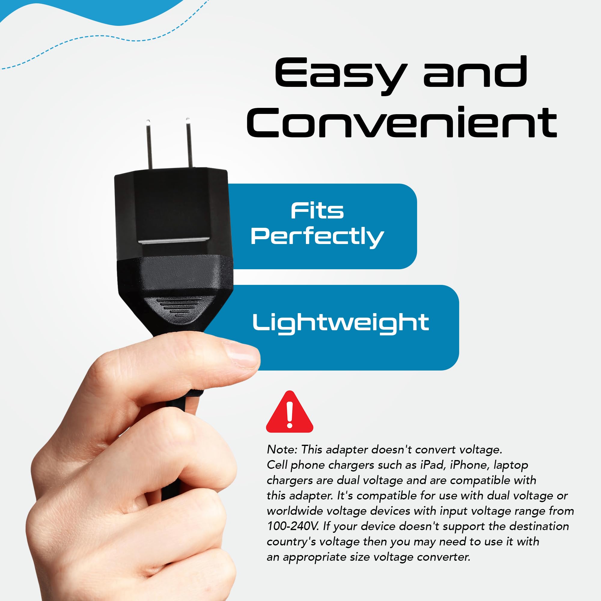 Snapklik.com : Ceptics European To US Plug Adapter Socket, Europe Asia ...