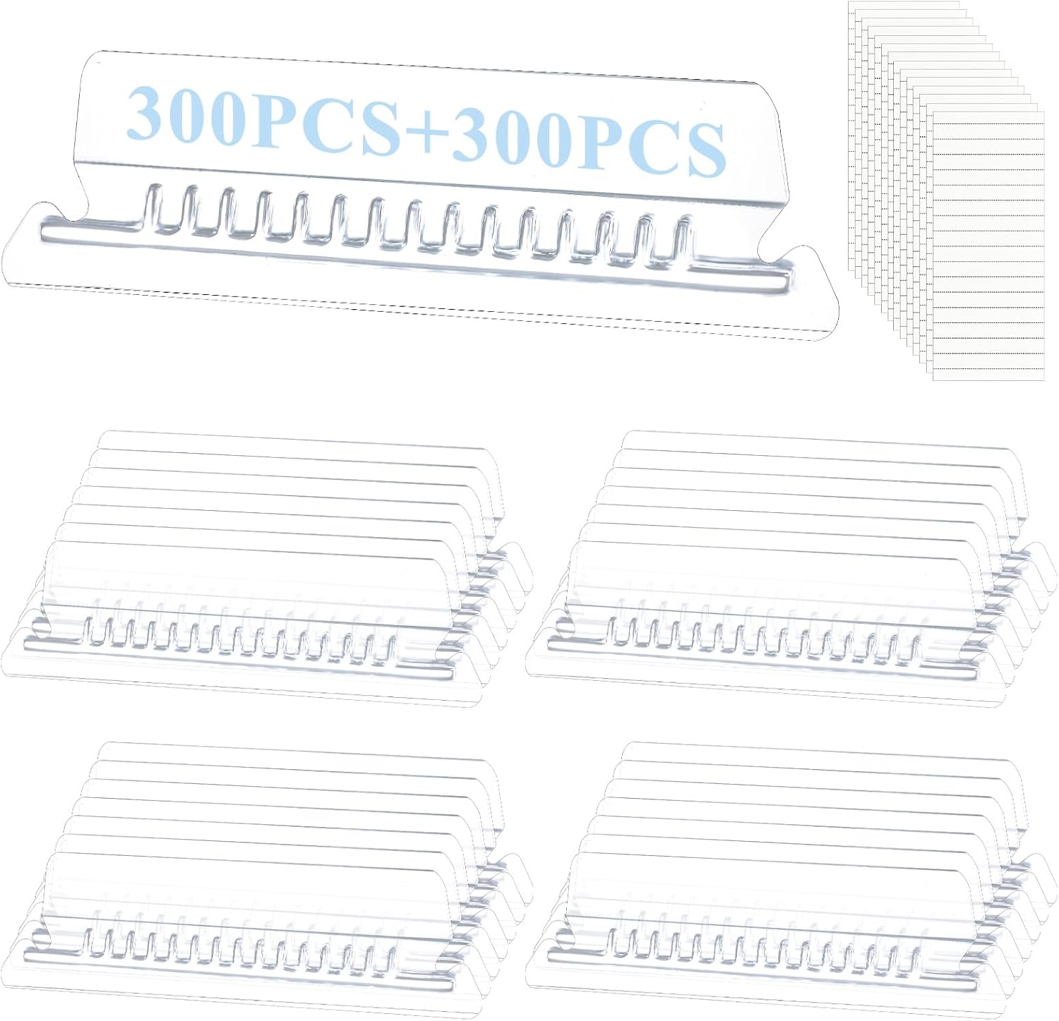 Amazon.com : 300 Pcs 4 Inch File Folder Tabs and 300 Pcs Inserts ...