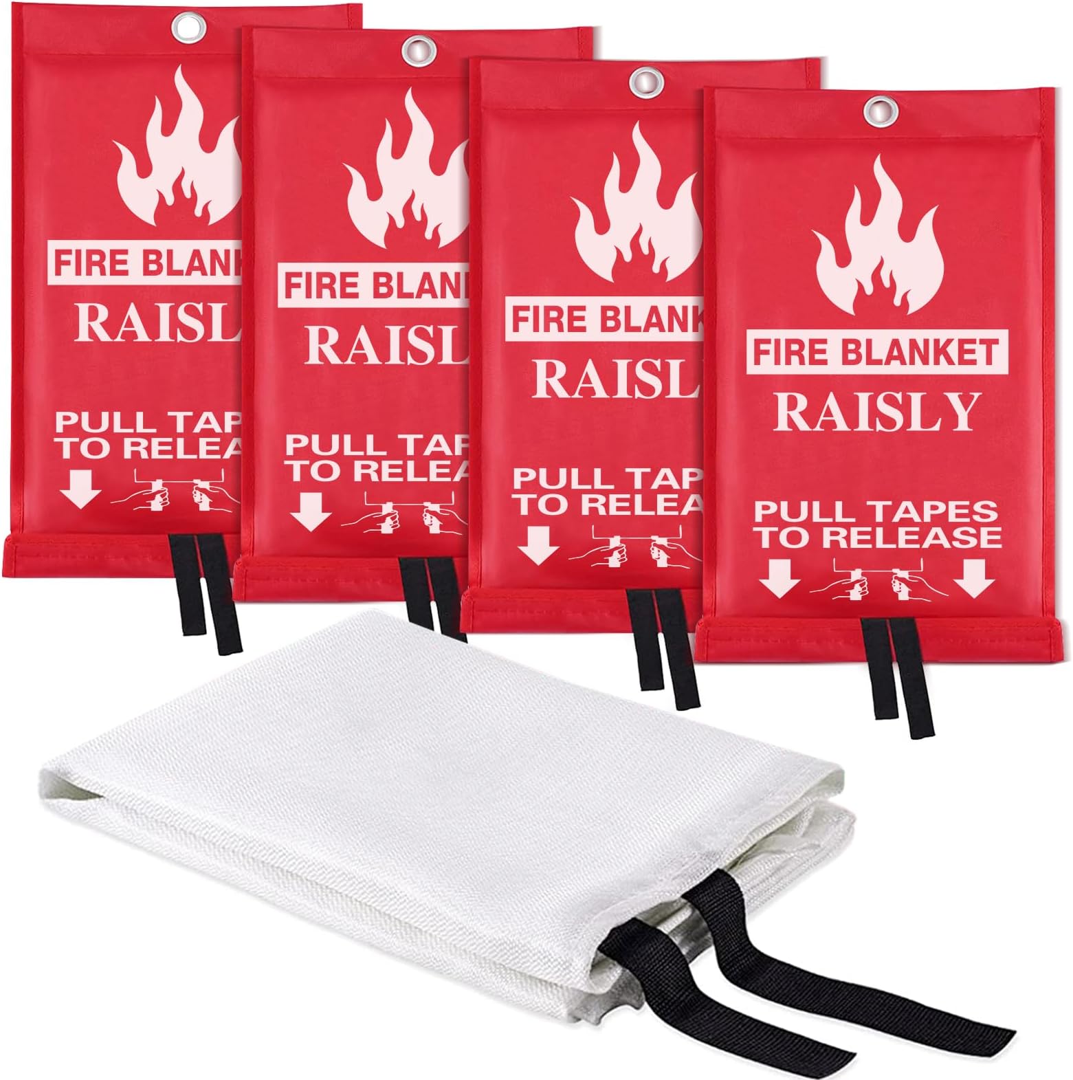 Prepared Hero Emergency Fire Blanket - 4 Pack - Fire Suppression ...