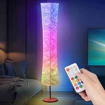 Soft Light Floor Lamp,60" Simple Design Morden Slim RGB 16 Color ...
