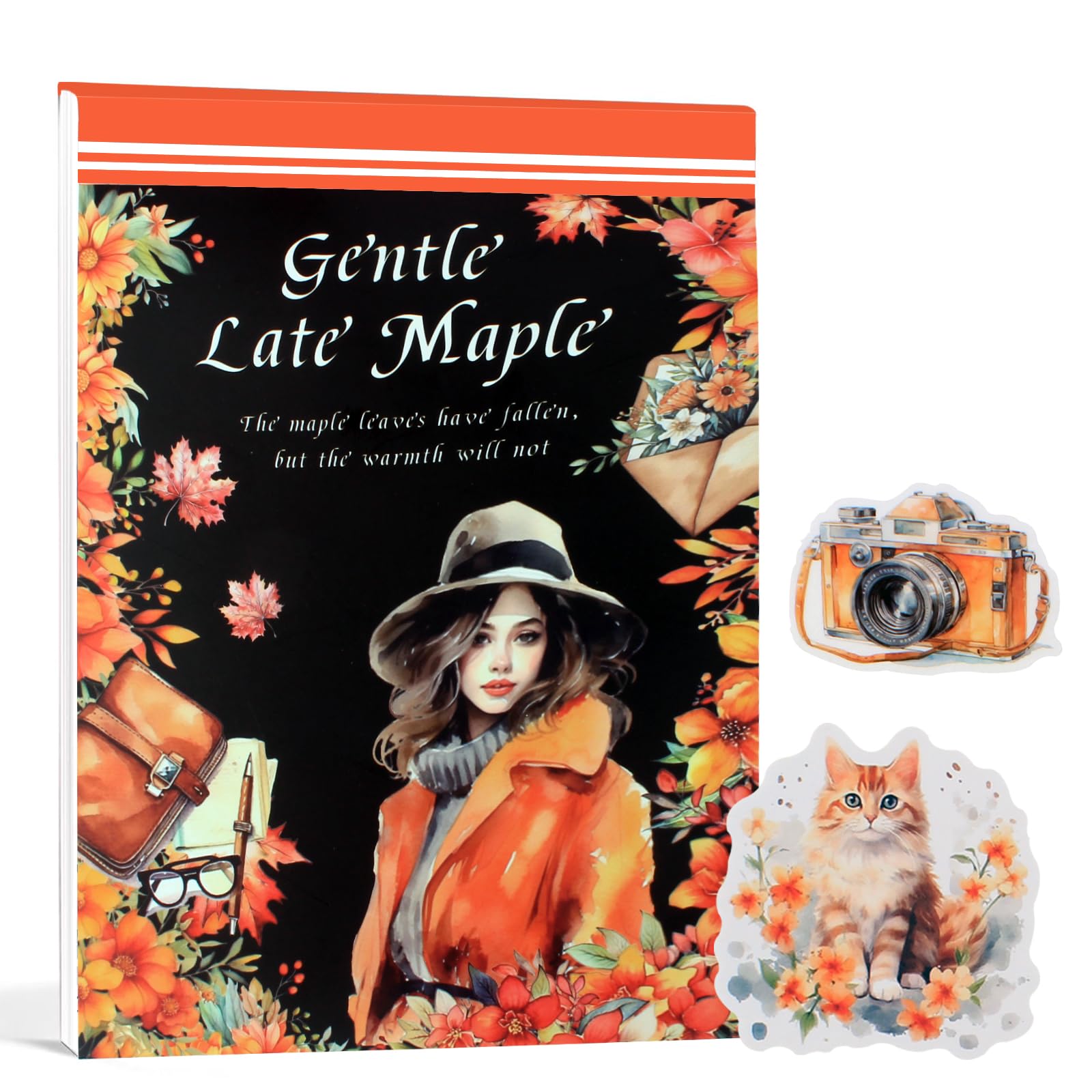 Amazon.com: Dwpetzo Autumn Journal Sticker Book for Junk Journaling, 20 ...