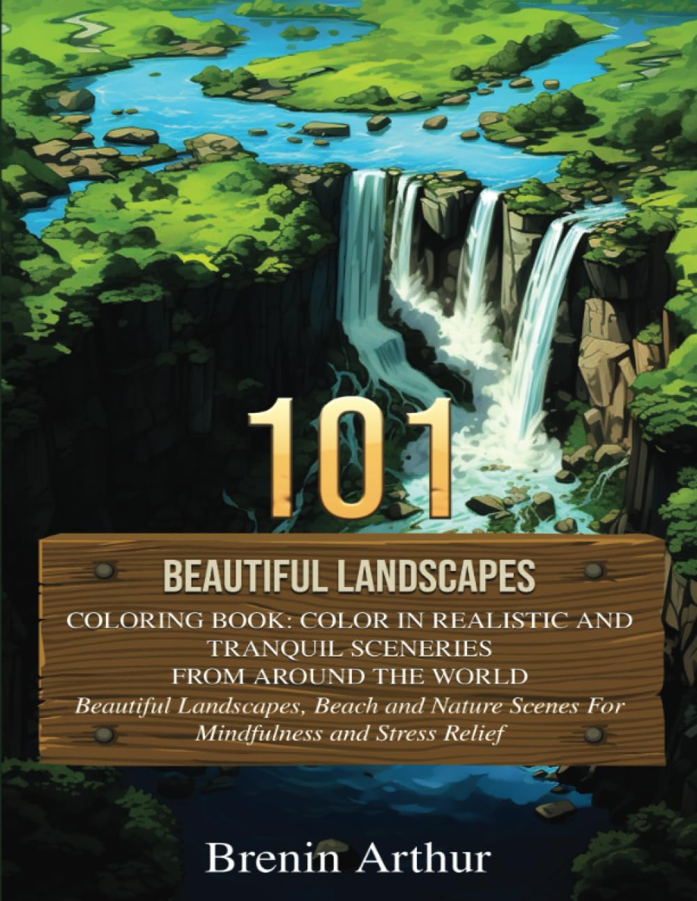 Amazon.com: 101 Beautiful Landscapes Coloring Book: Color In Realistic ...