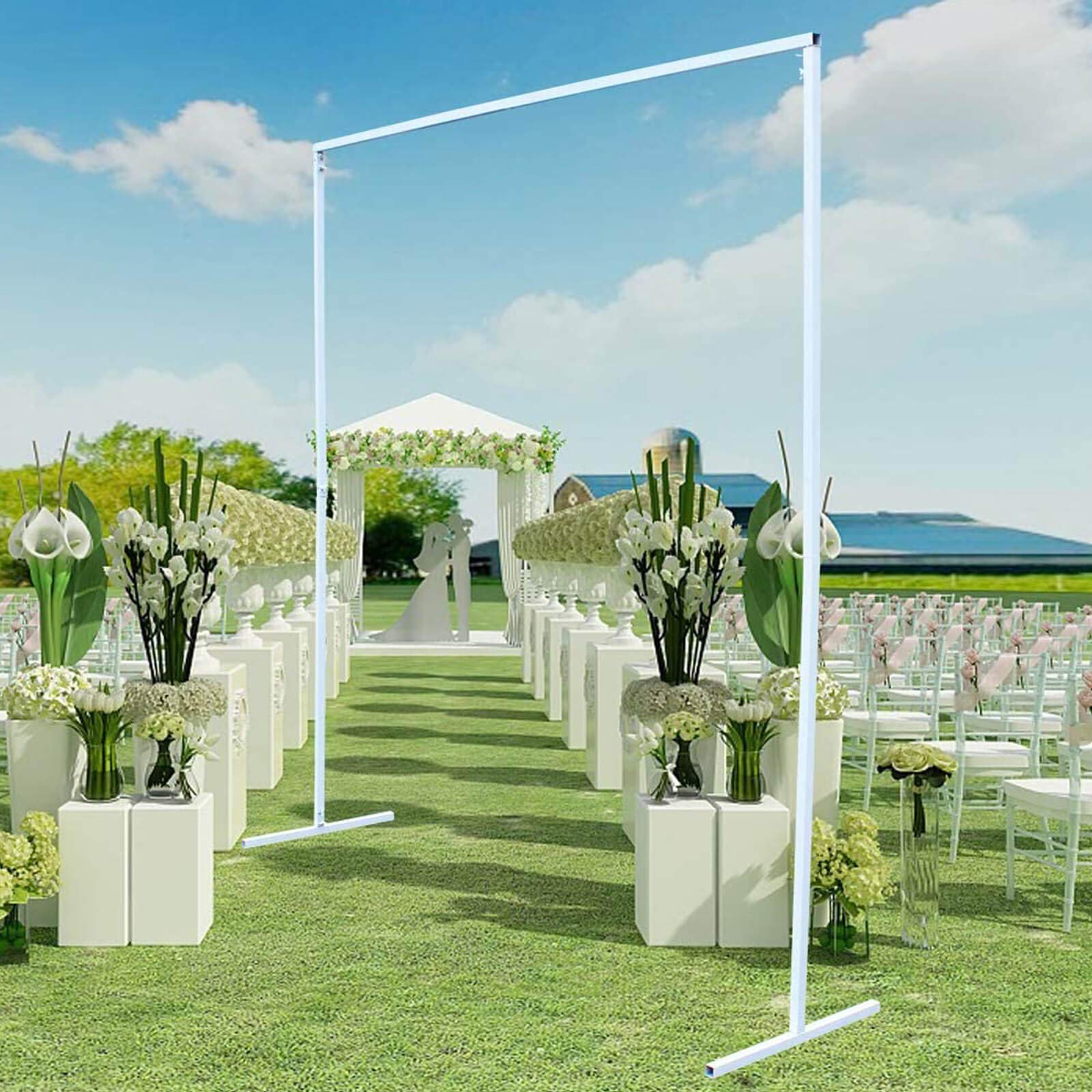 Buy Wrought Iron Arches Props, Square Wedding Arch Stand Arch Frame ...