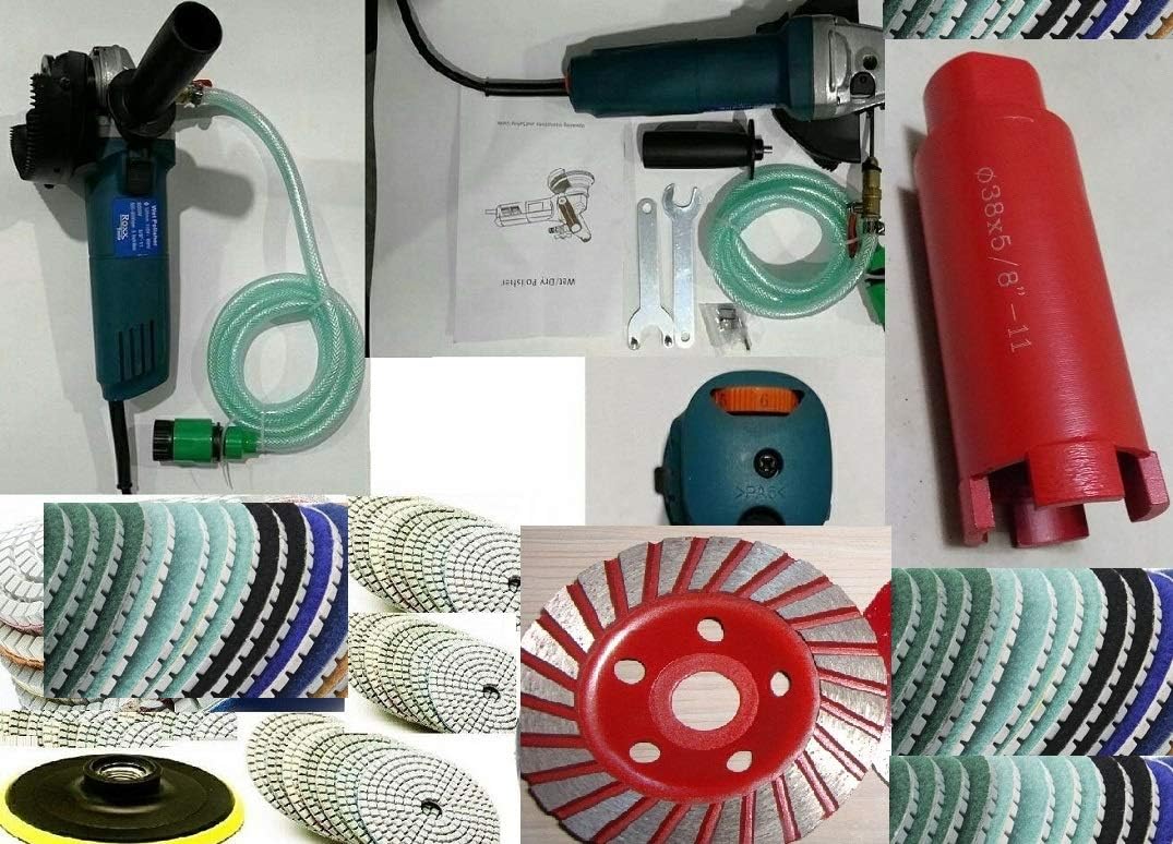 Variable Speed Wet Polisher 1/2" Radius Bullnose Router Pad Buff ...