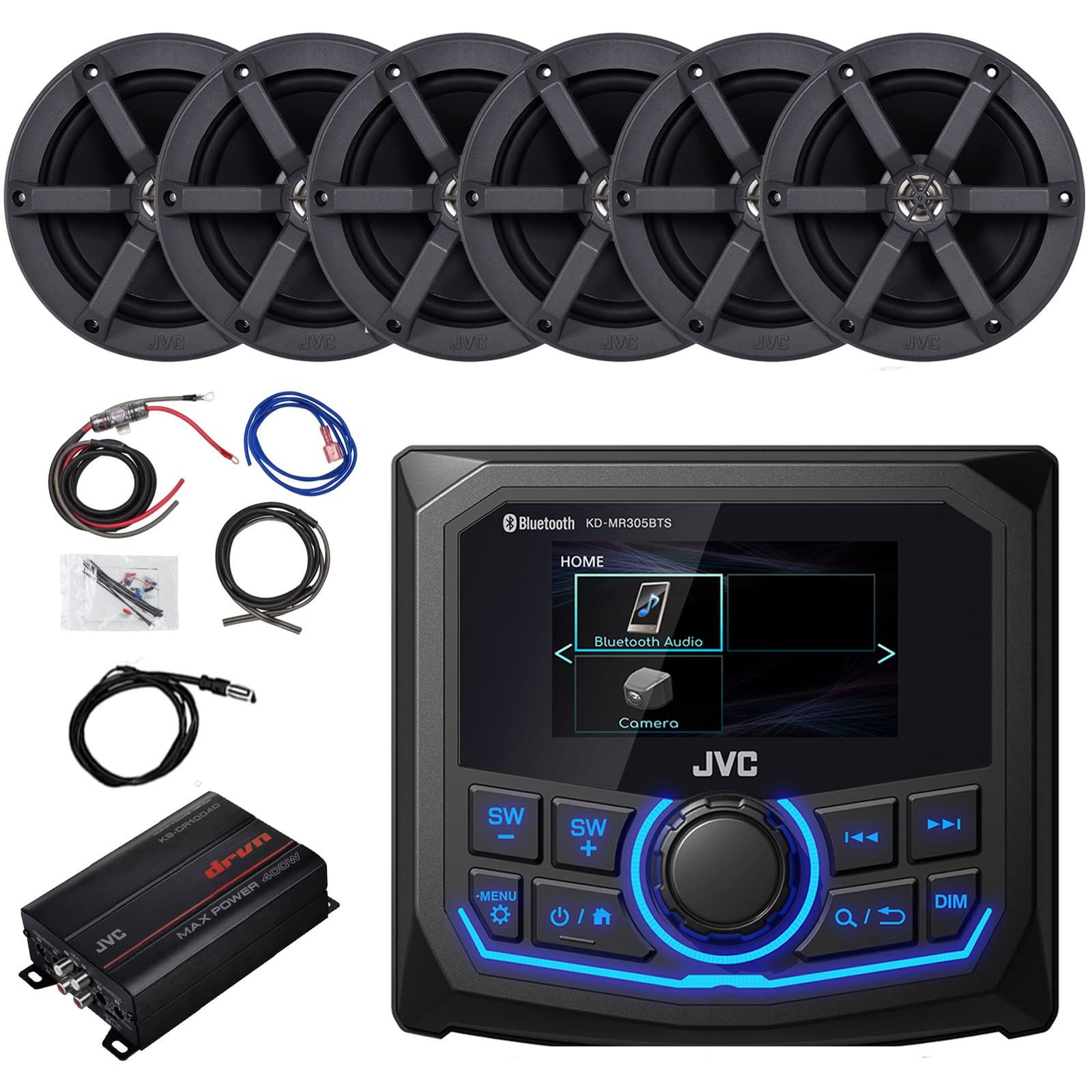 Amazon.com: JVC Marine Grade 2.7" LCD Bluetooth AM/FM/WB Digital Media ...