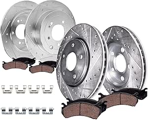 Amazon.com: Detroit Axle - 8pc Brake Kit for Hyundai 2016-2021 Tucson 2017-2022 Kia Sportage 12. ...