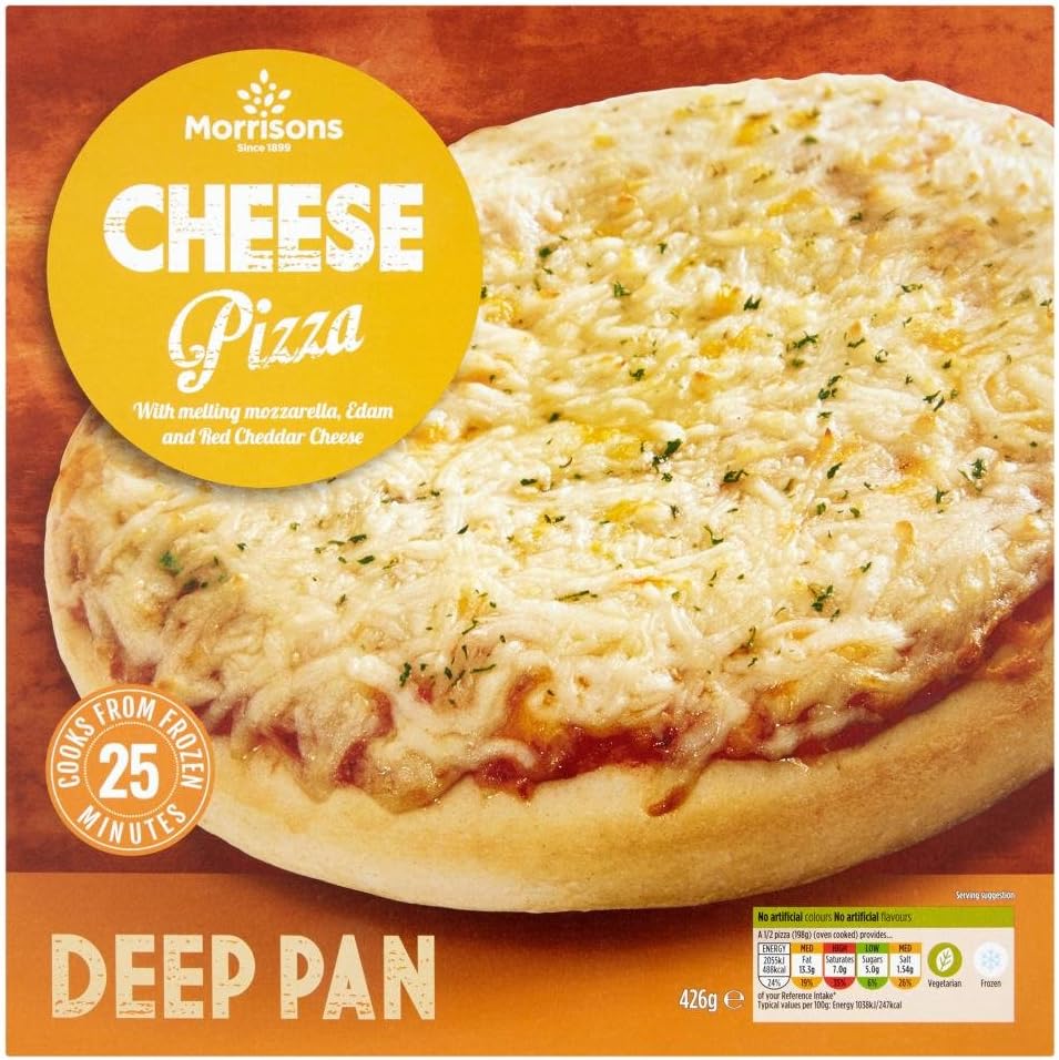 Morrisons Deep Pan Cheese Pizza, 426 g (Frozen) : Amazon.co.uk: Grocery
