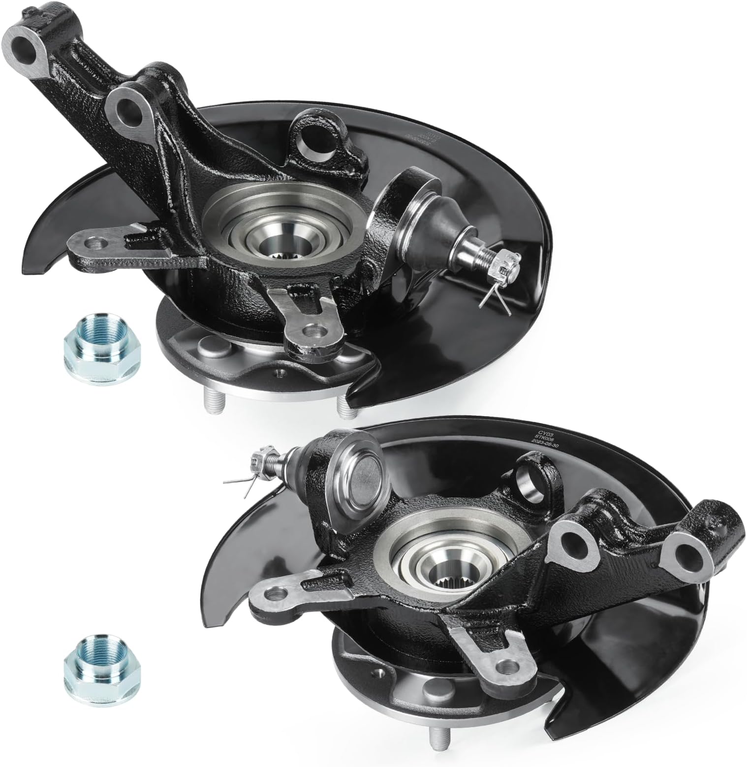 Amazon.com: Detroit Axle - 1.7L 2pc Front Steering Knuckles Wheel Bearing Hubs for 03-05 Honda ...