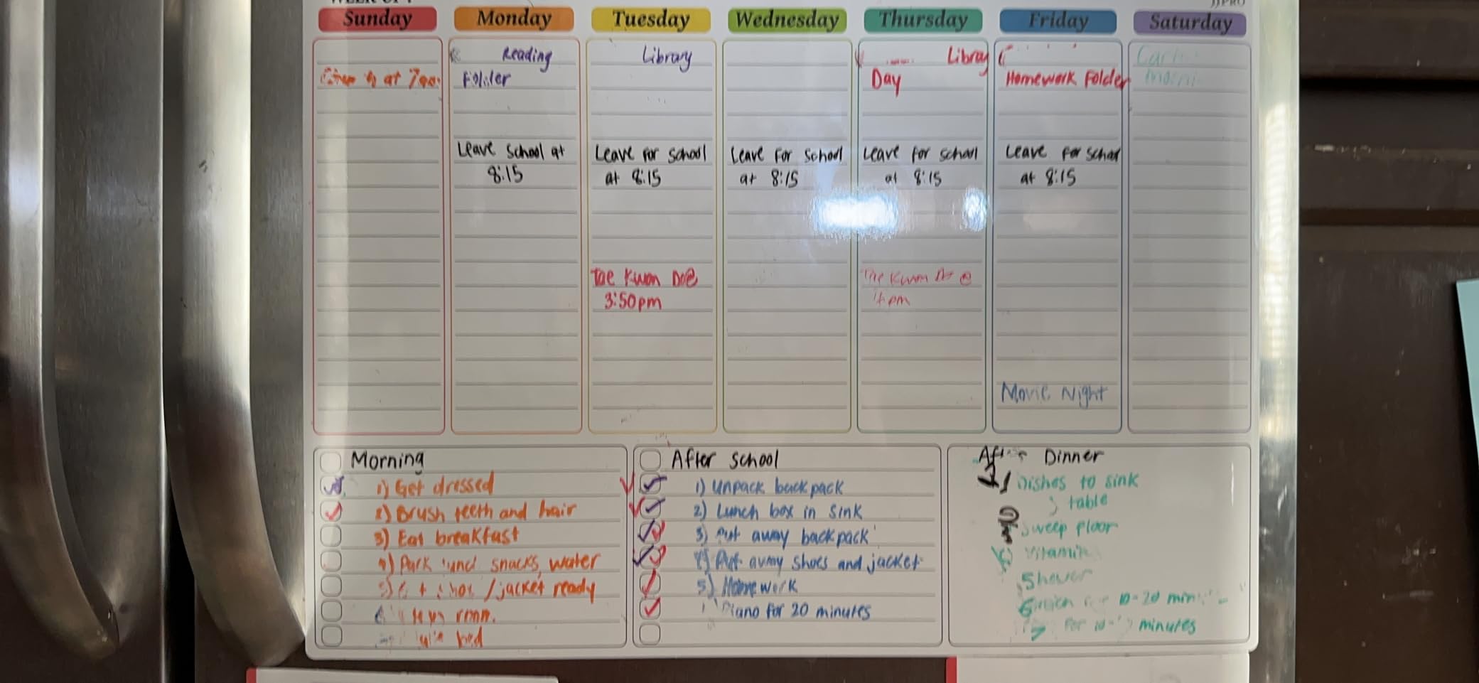 $4/mo - Finance JJPRO Magnetic Dry Erase Chore Chart for Multiple Kids ...