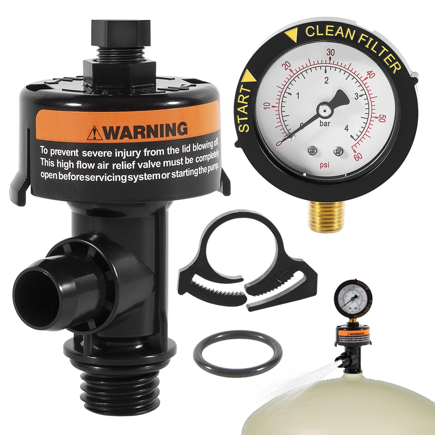 Amazon.com: johntruck 98209800 High Flow Manual Relief Valve ...