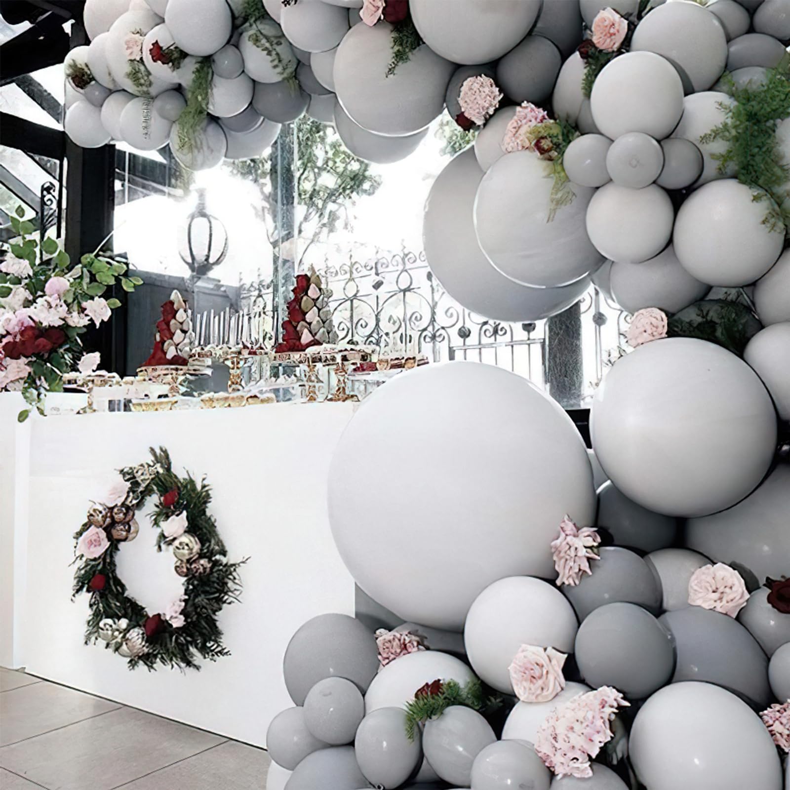 Snapklik.com : Gray Balloons 100 Pcs 10 Inch Matte Grey Latex Helium ...