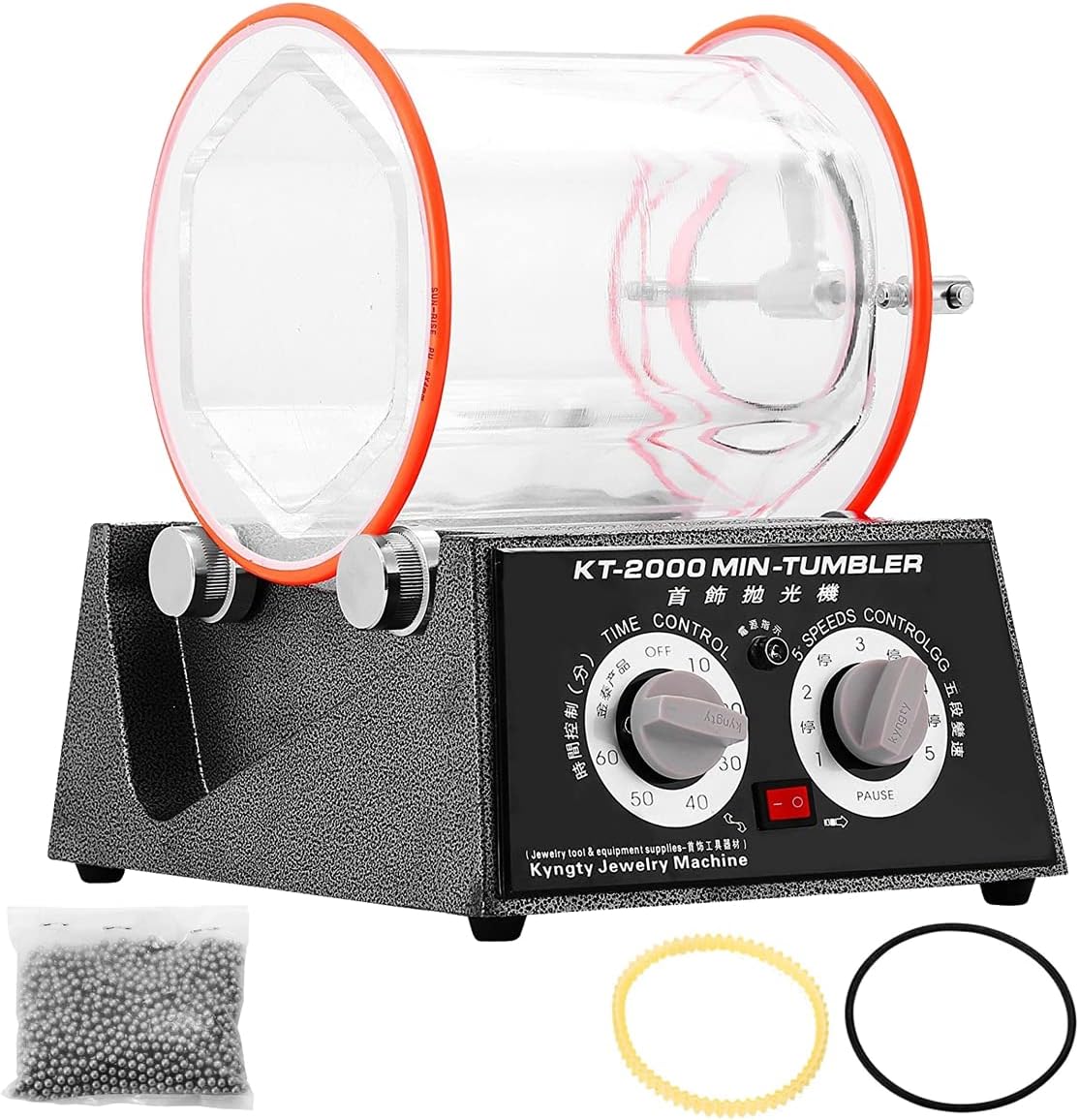 Amazon.com: VEVOR Jewelry Polisher Tumbler, 6.6lbs/3kg Capacity Mini ...