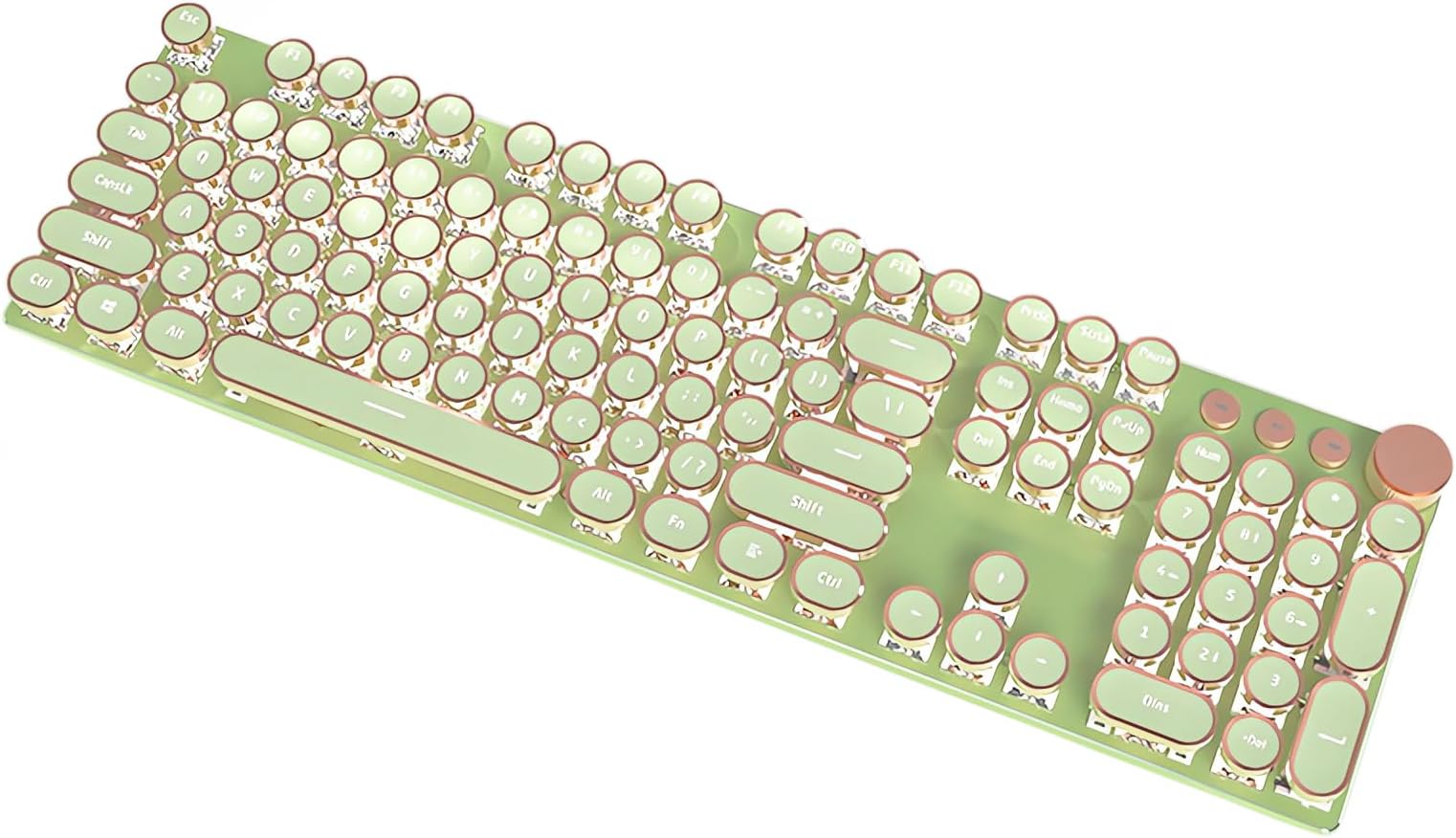 Amazon.com: TISHLED Typewriter Style Mechanical Gaming Keyboard White ...