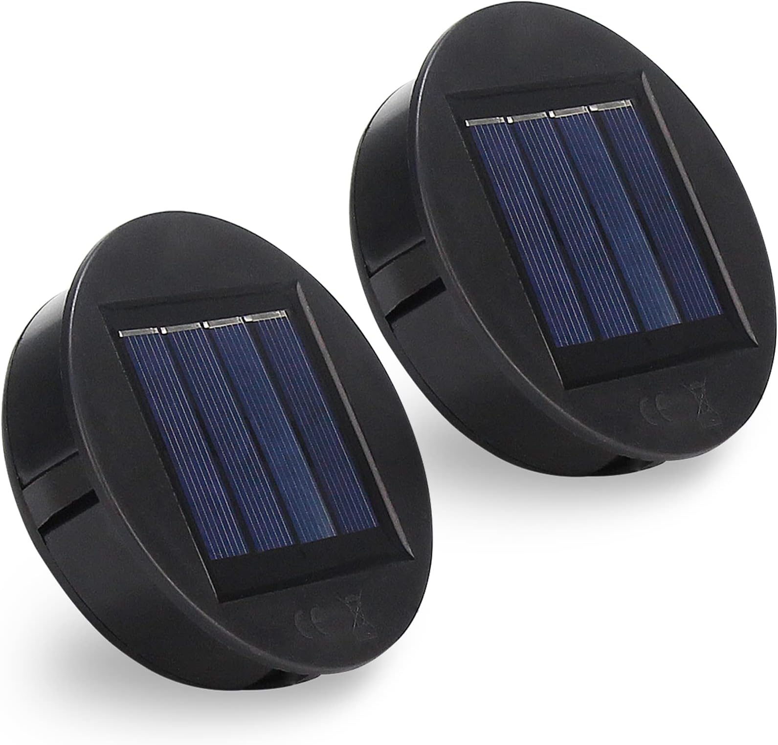 2 Pack Solar Lights Replacement Top, Solar Light Parts, LED Solar Panel ...