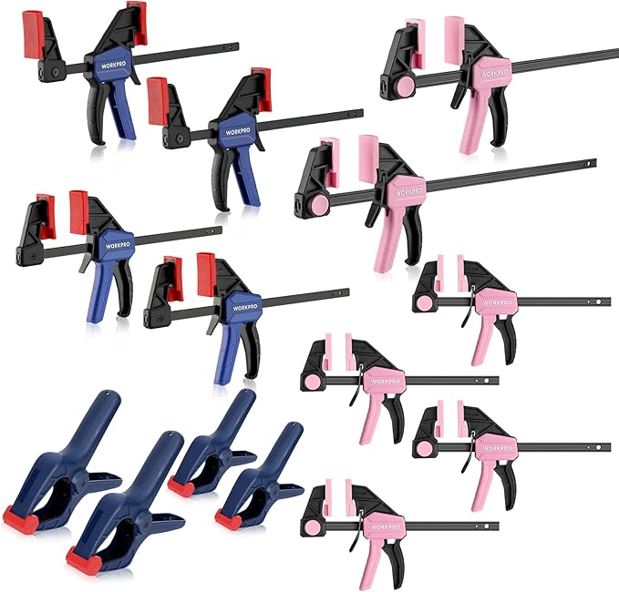 WORKPRO 8-Piece Clamp Set & 6-piece Pink Bar Clamps - Amazon.com