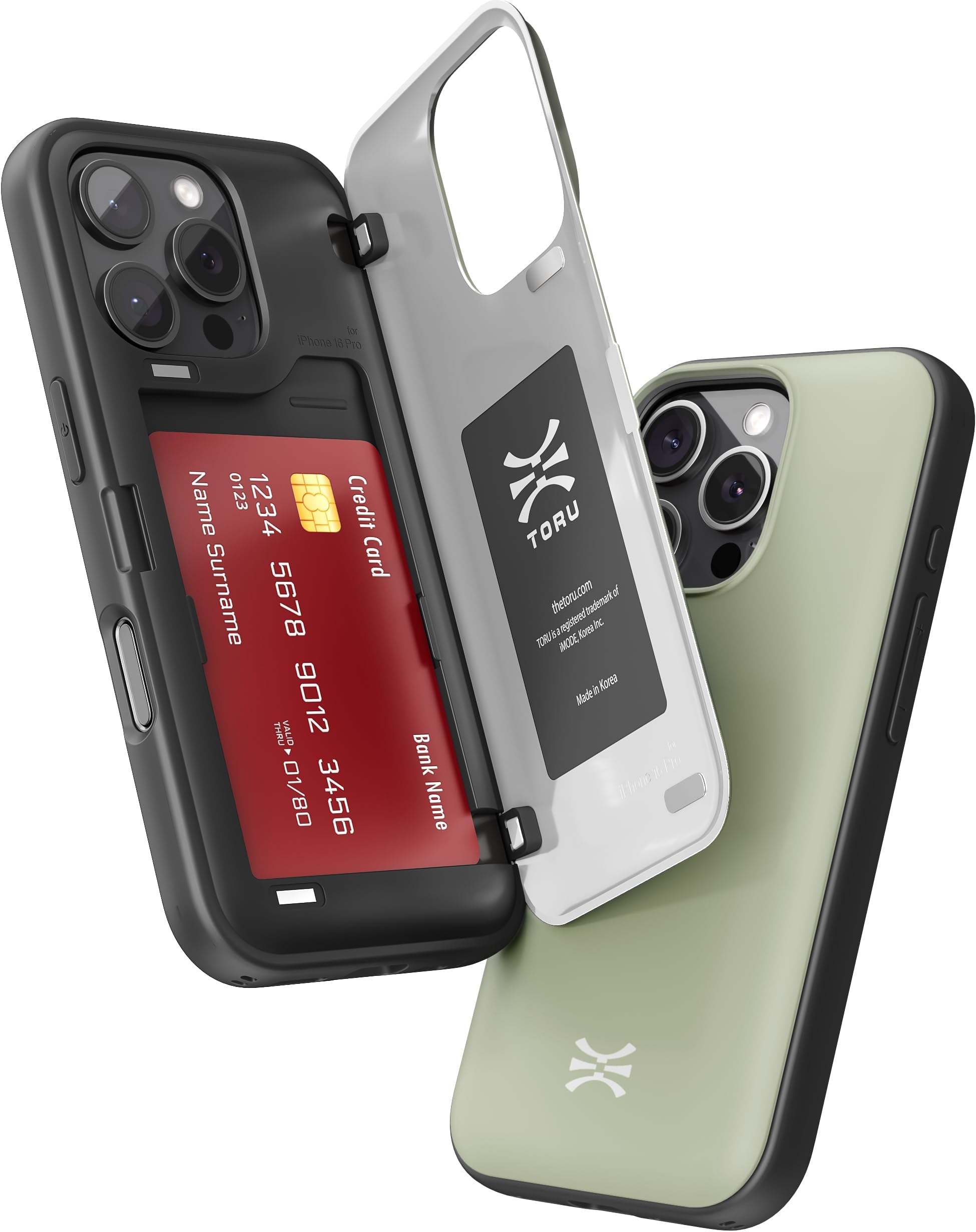 Amazon.com: TORU CX Hybrid for iPhone 16 Pro Max Wallet Case | Dual ...